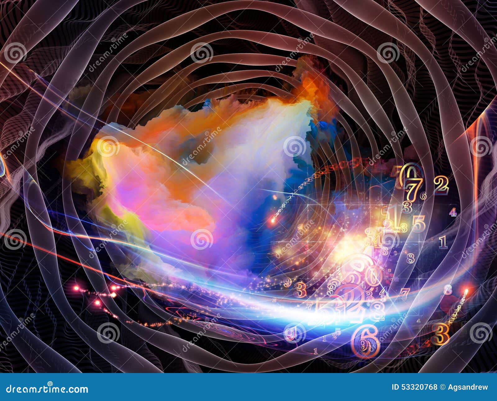 Paths of Abstract Visualization Stock Illustration - Illustration of ...