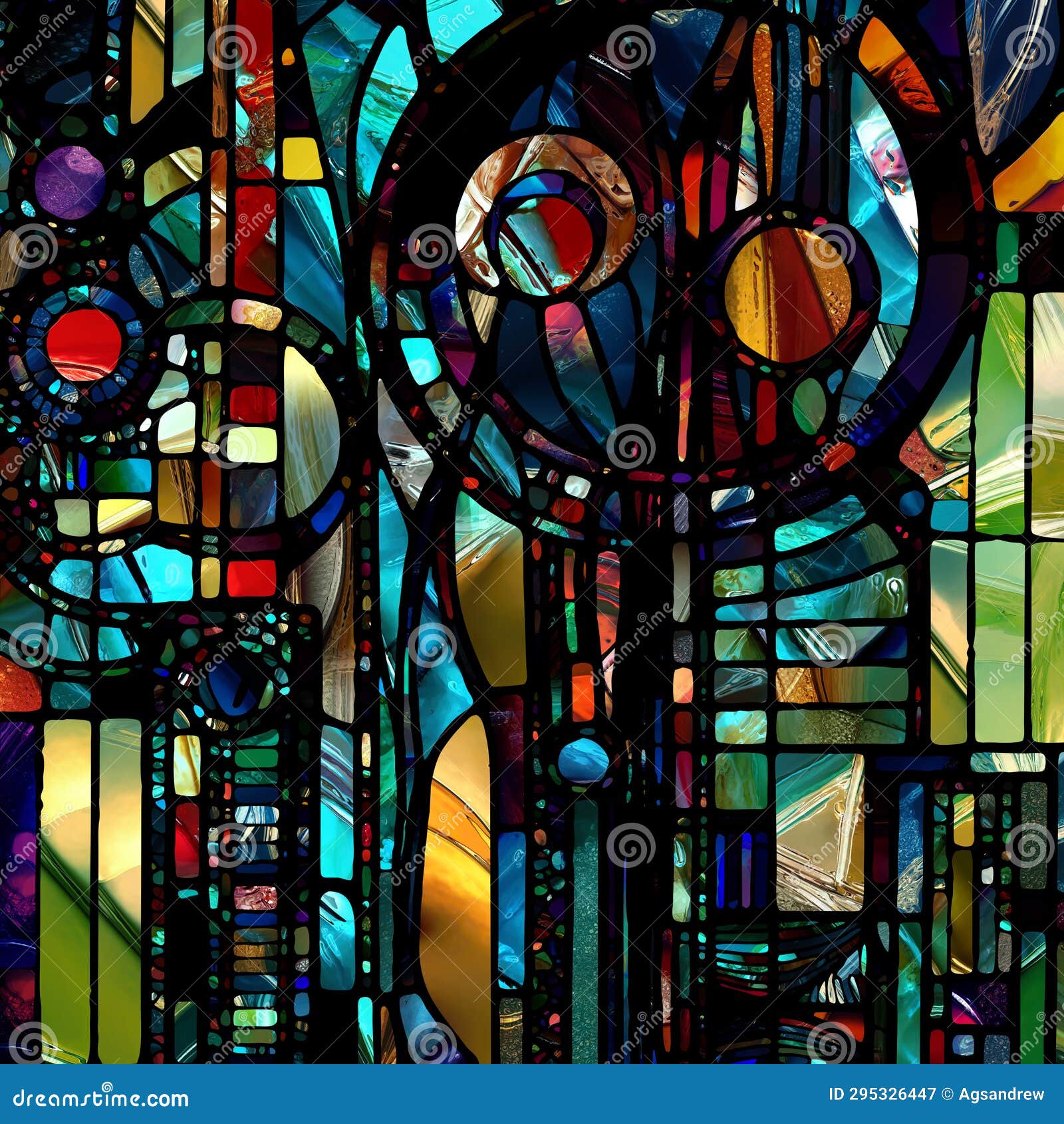 Paths of Bright Glass stock image. Image of mosaic, fragment - 295326447