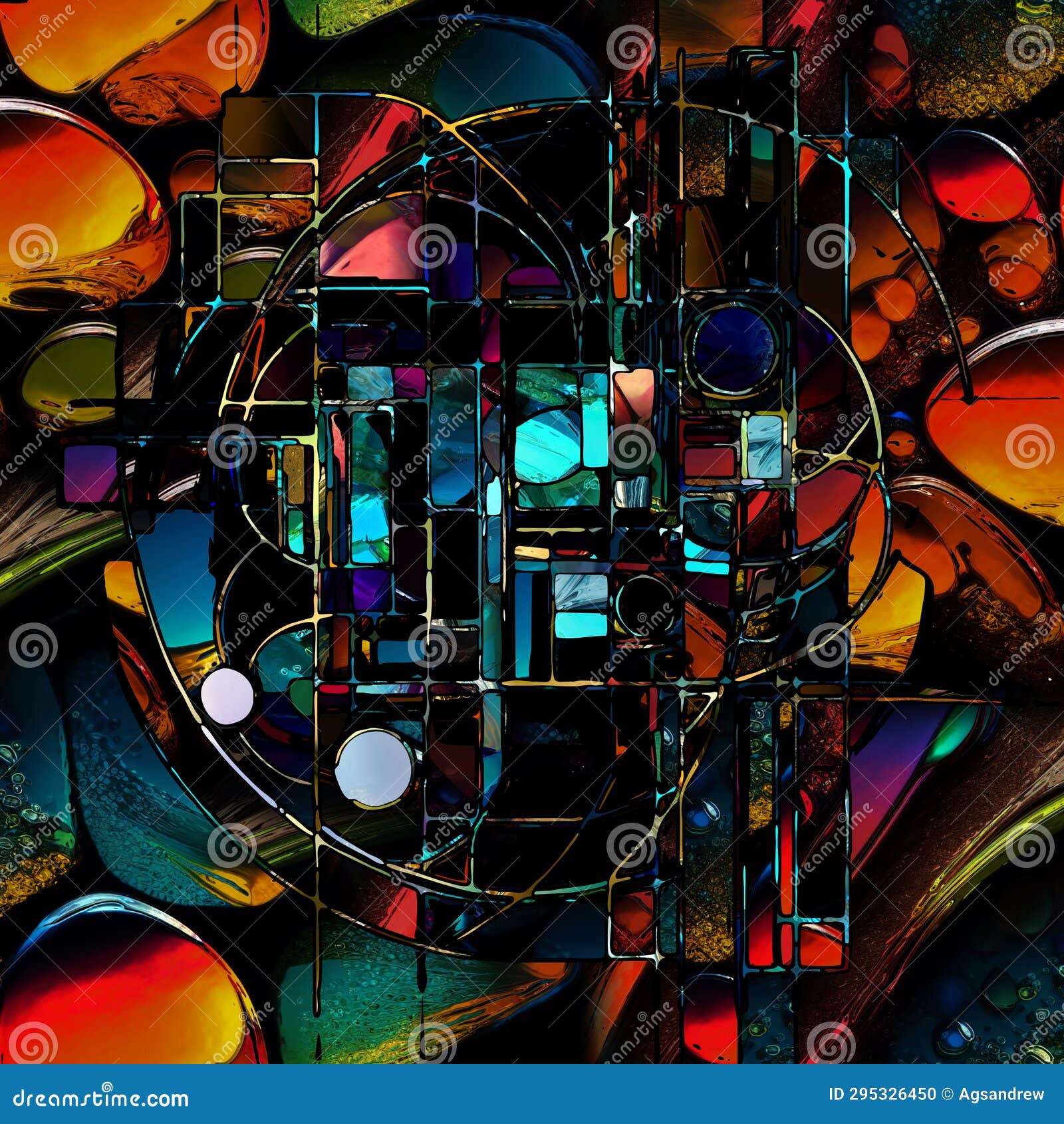 Paths of Bright Glass stock illustration. Illustration of illuminated ...