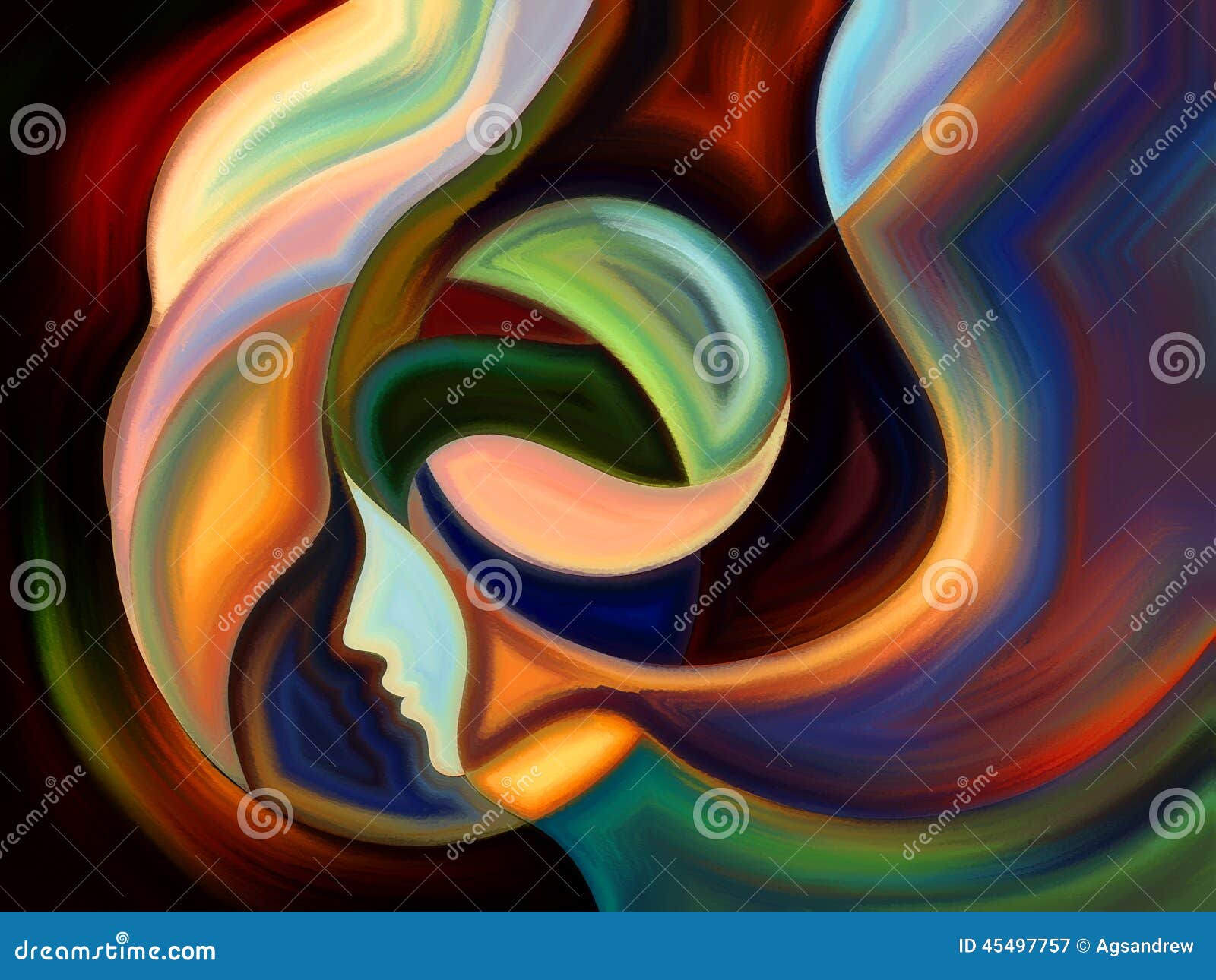 Paths of Inner Paint stock illustration. Illustration of modern - 45497757