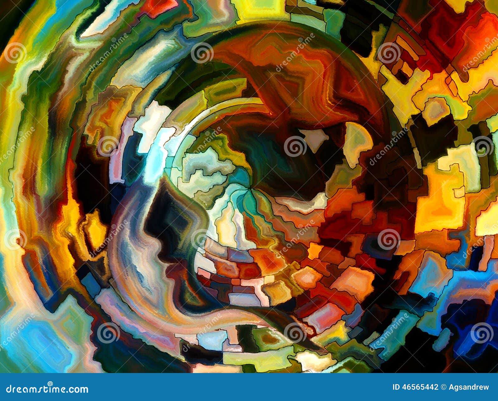 Paths of Inner Paint stock illustration. Illustration of colorful ...