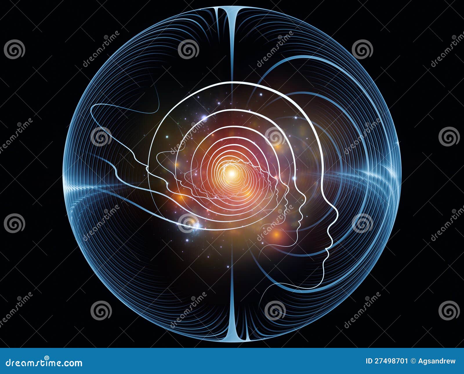 Paths of Intelligent Life stock illustration. Illustration of rotate ...