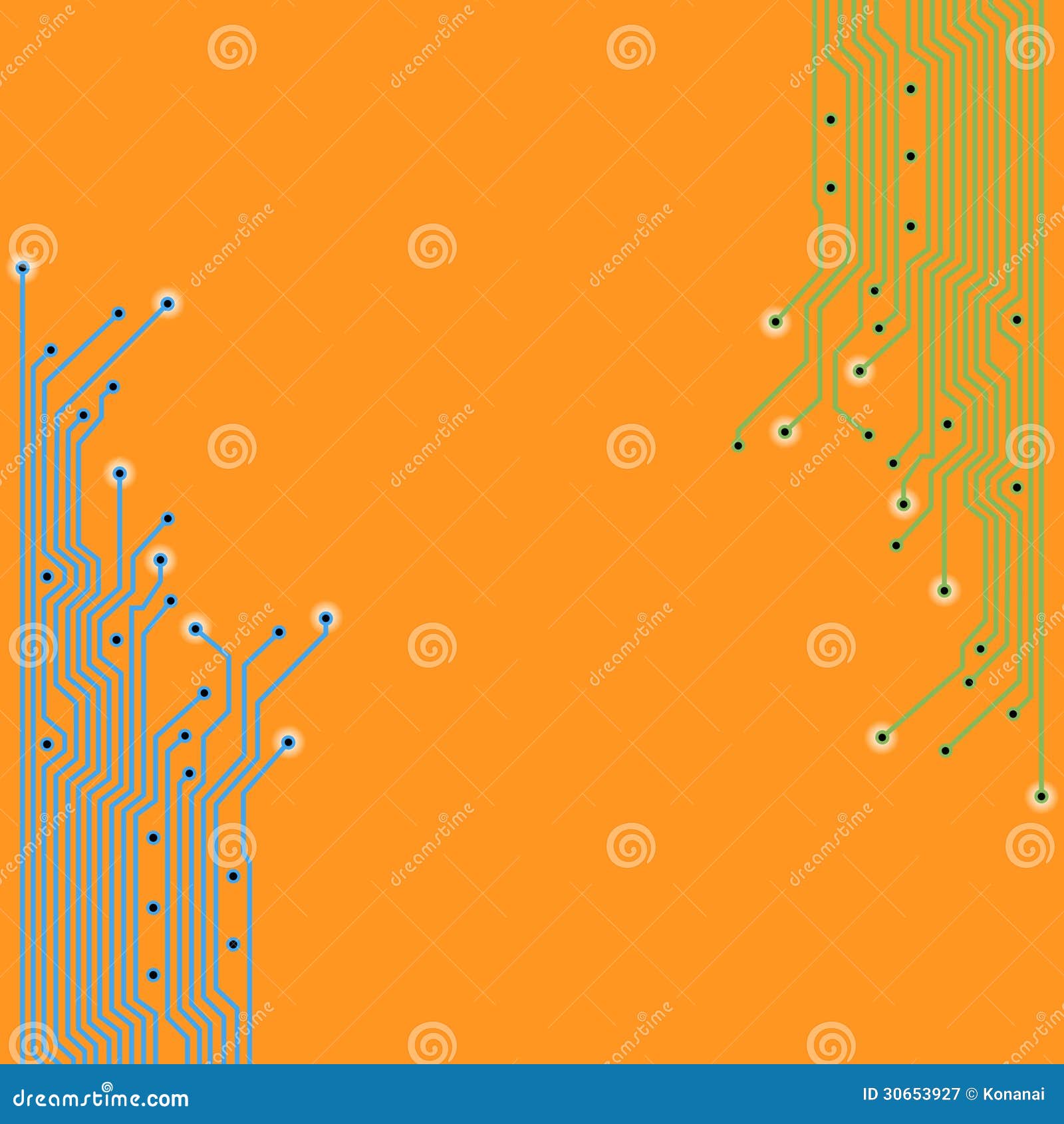 Paths Of The Printed-circuit Board Cartoon Vector | CartoonDealer.com ...