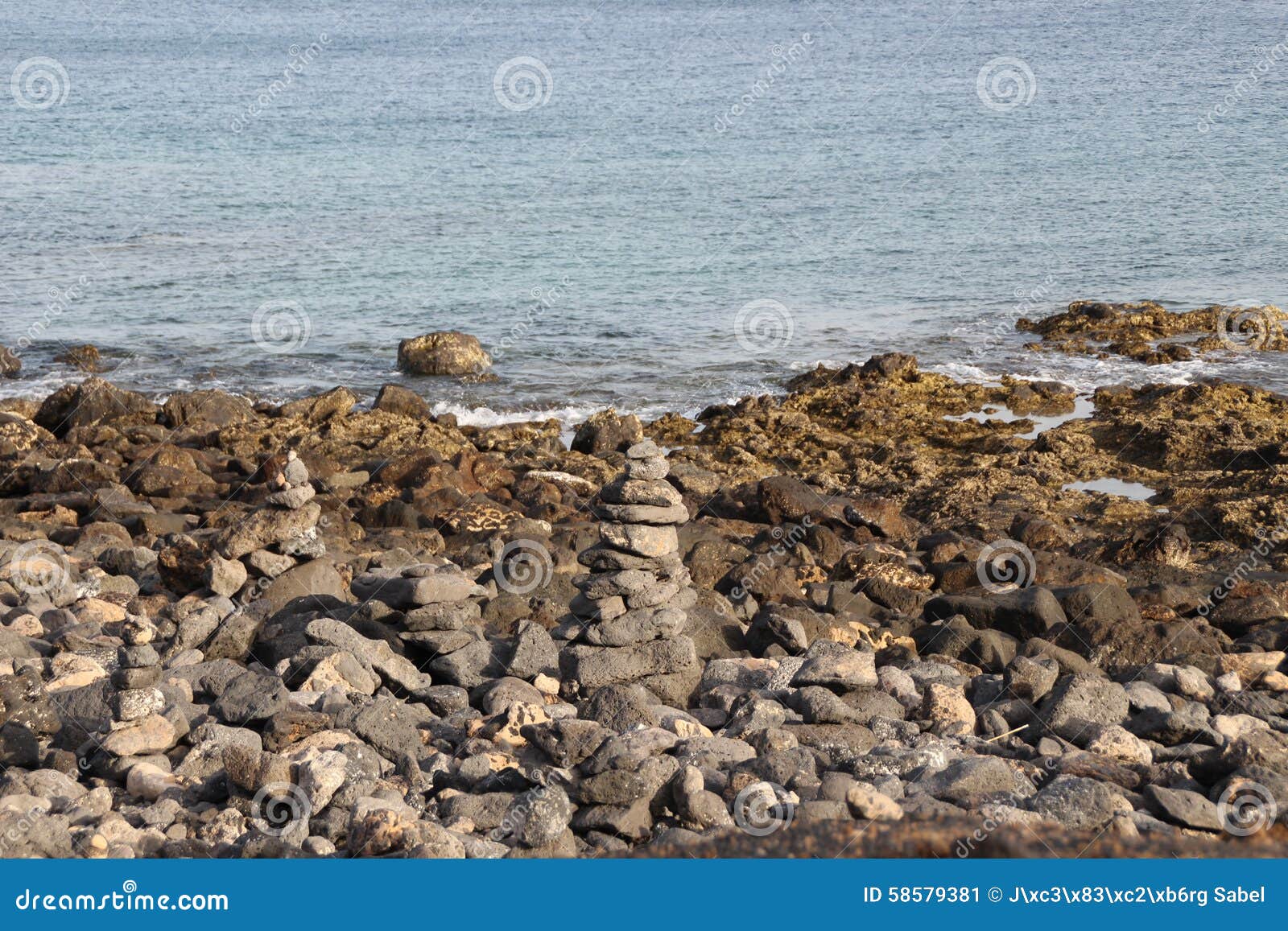 Paths stones stock image. Image of erected, idyllic, ocean - 58579381