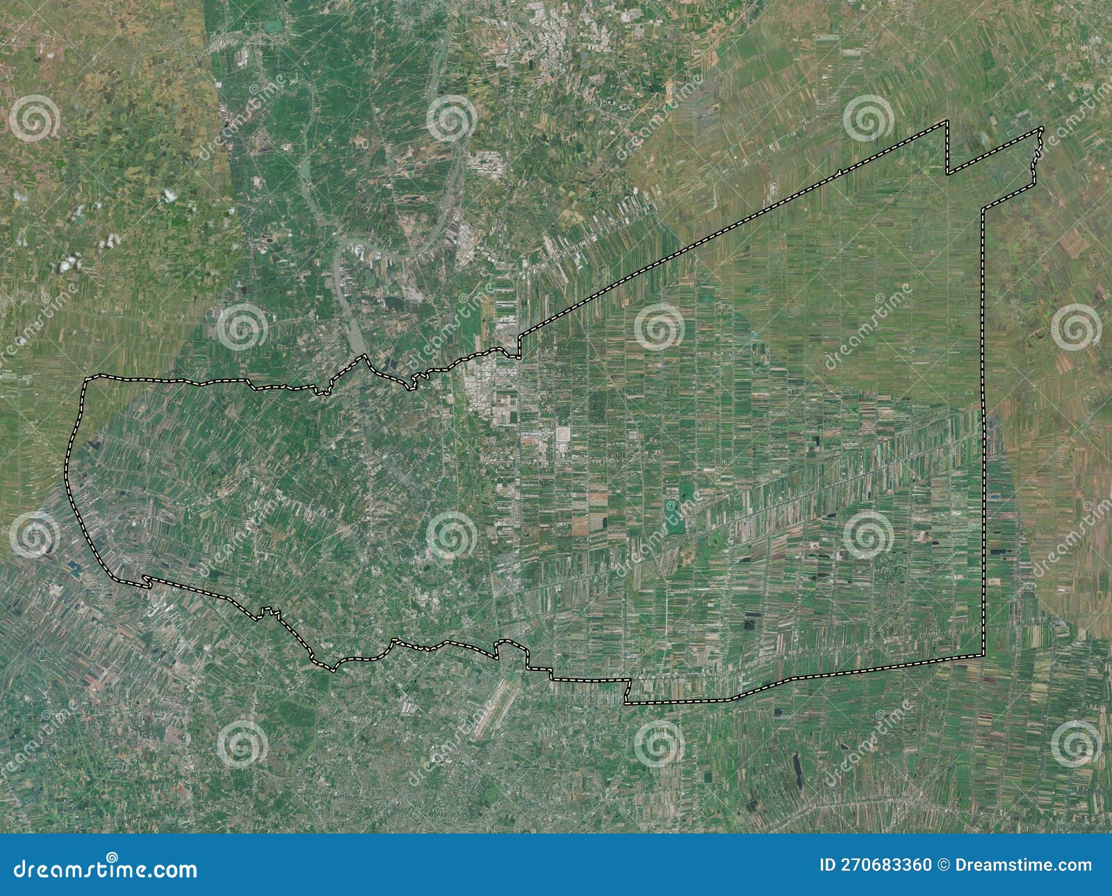 Pathum Thani, Thailand. High-res Satellite. No Legend Stock ...