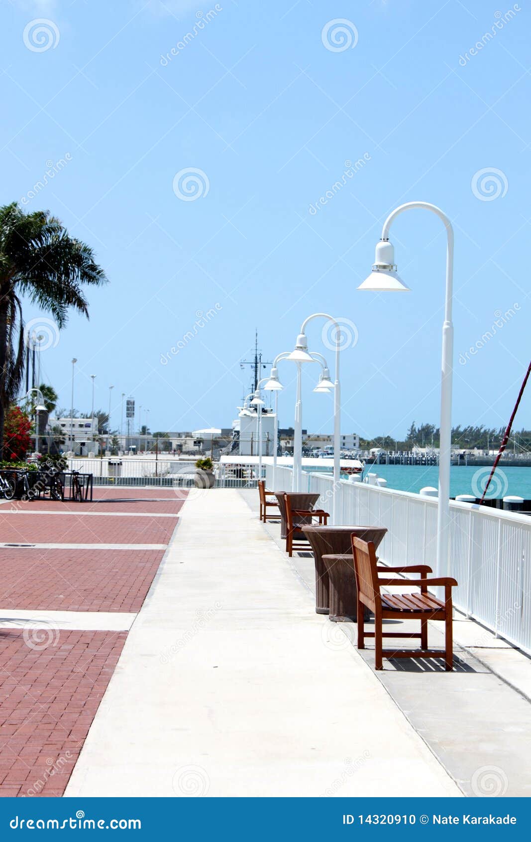 Pathway along port stock photo. Image of railing, destination - 14320910