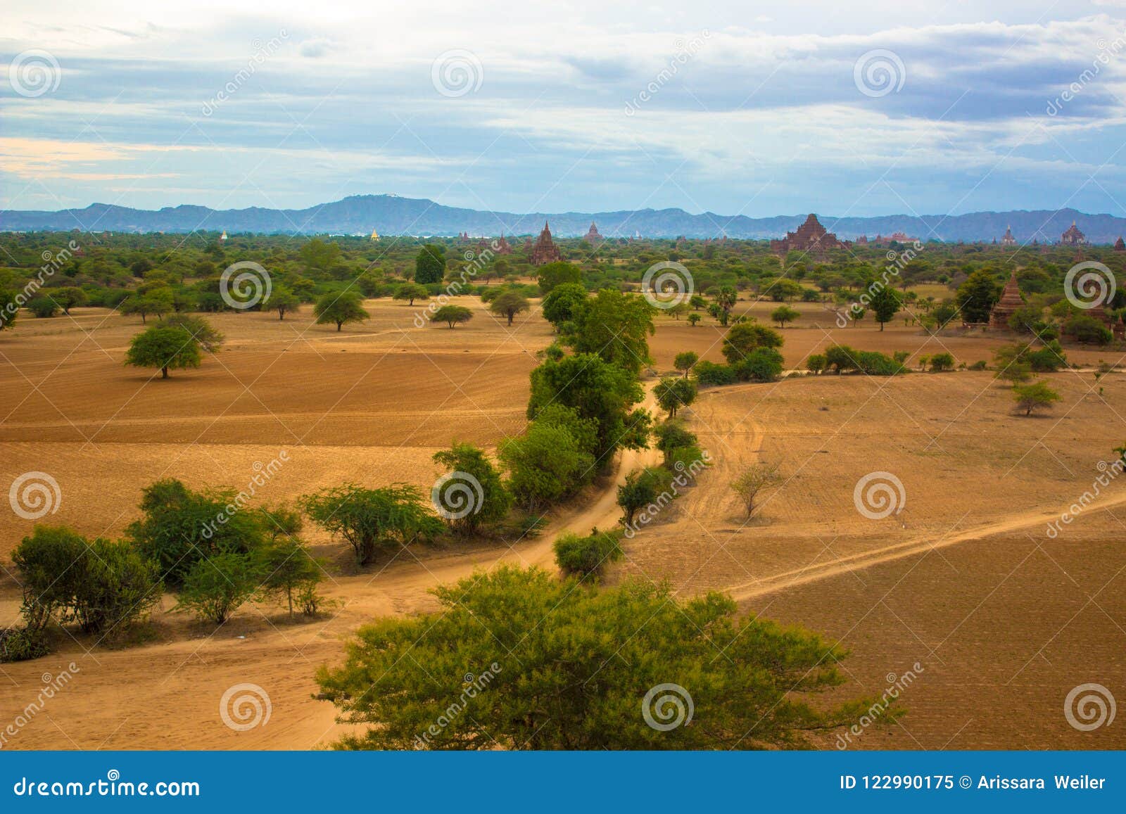 Pathway in Bagan, Myanmar stock image. Image of scenic - 122990175