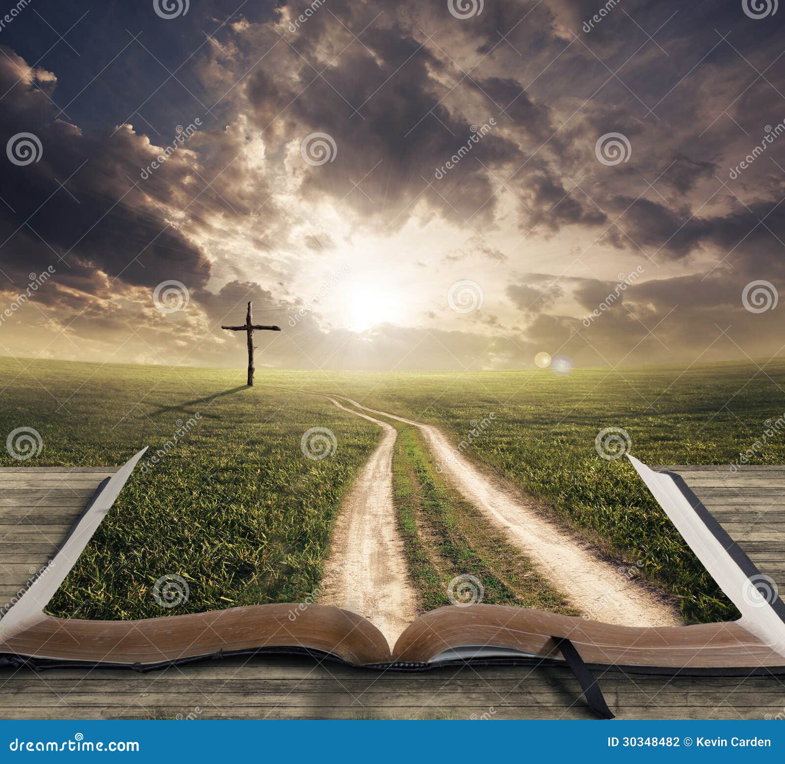 Pathway on a Bible stock photo. Image of christian, word - 30348482
