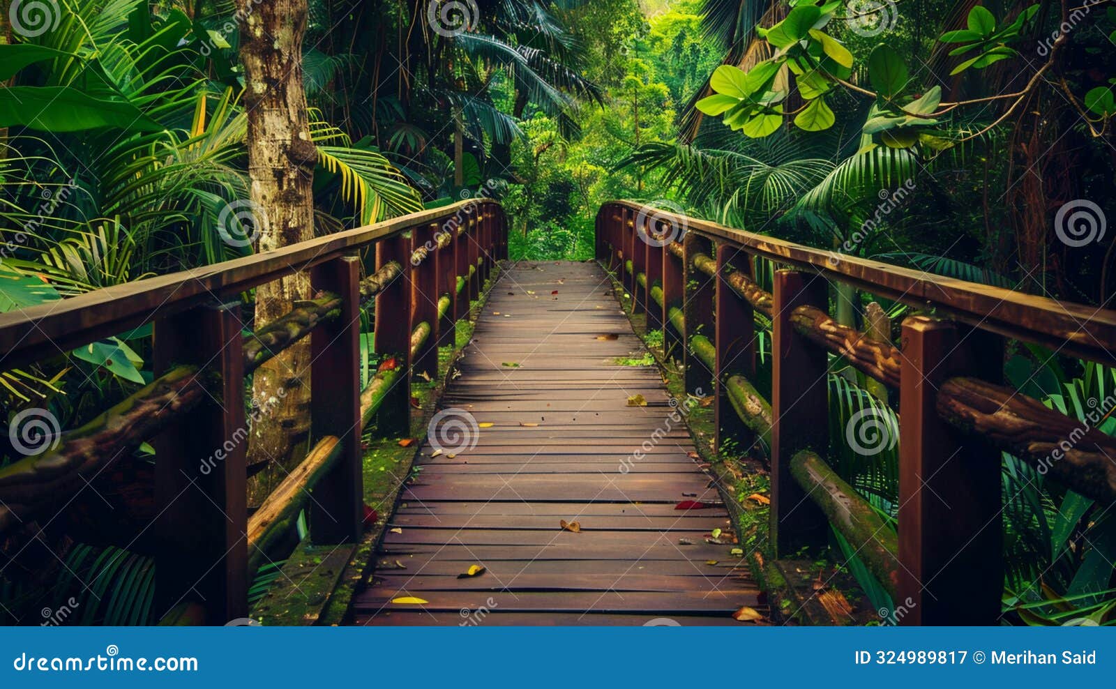 A Pathway and a Bridge Leading To Paradise, AI Generative Stock Image ...