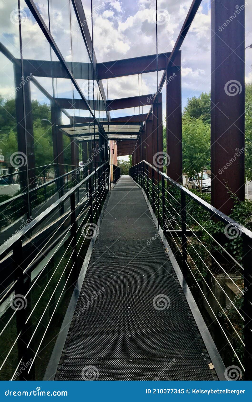 A Pathway and Bridge with Mirror Stock Image - Image of architecture ...