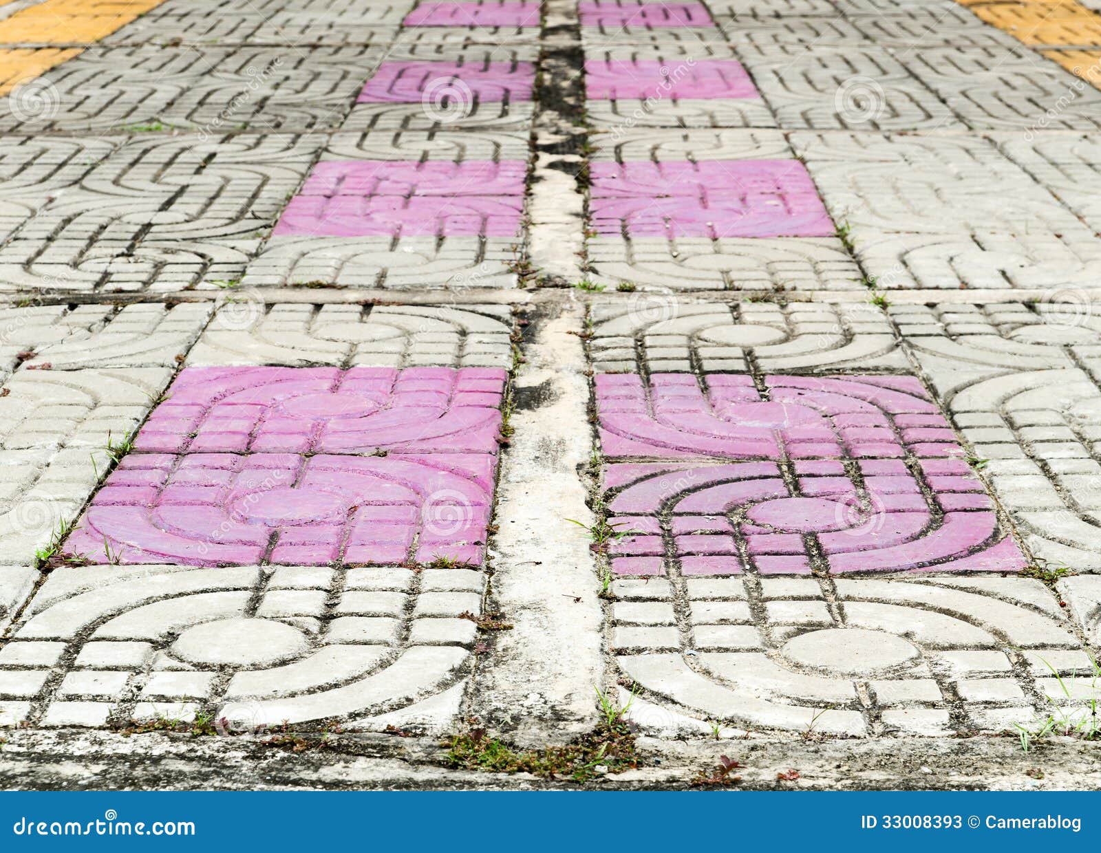 Pathway with Concrete Bumps Stock Image - Image of garden, curve: 33008393