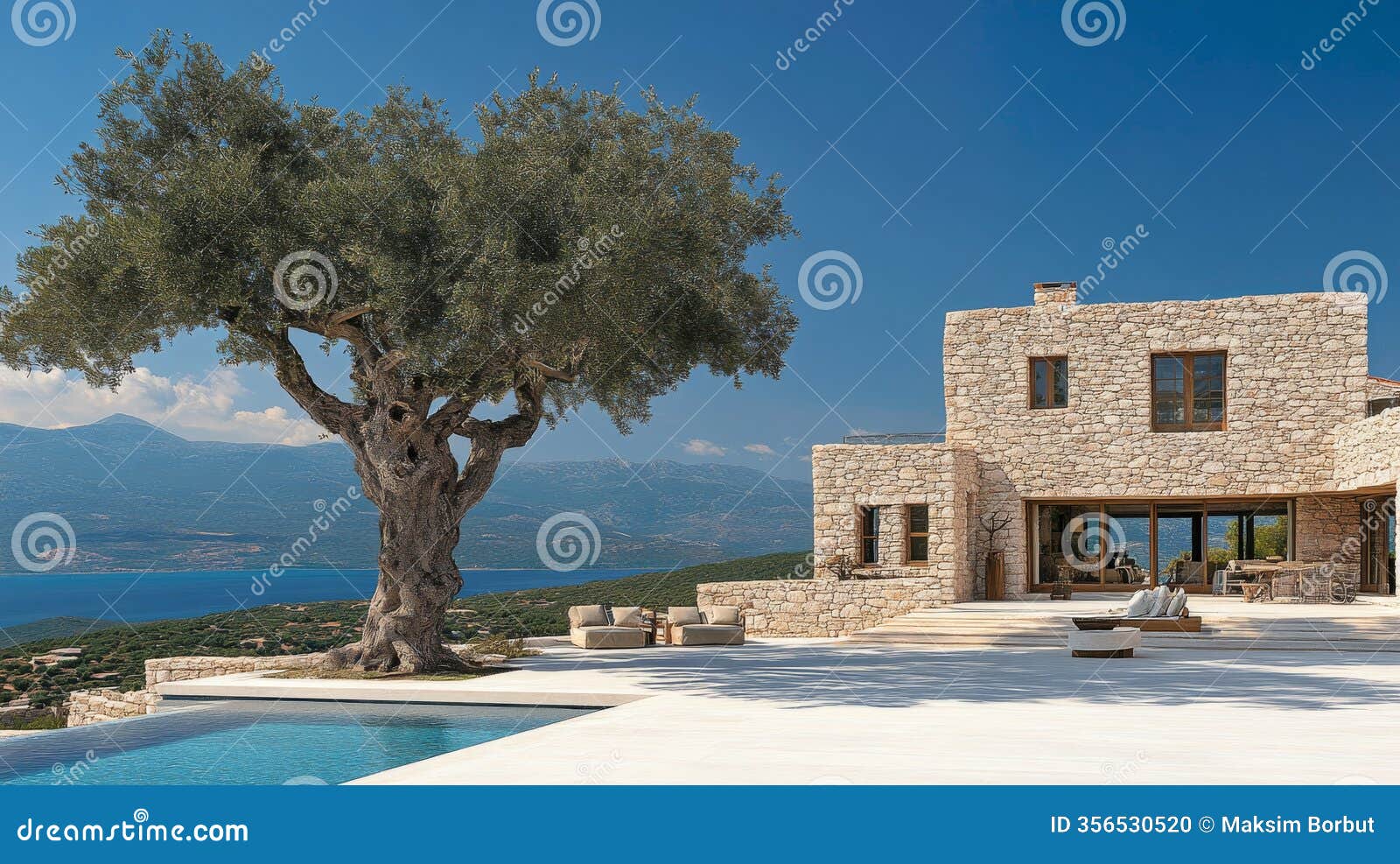 The Pathway is Constructed of Modern Stone, Guiding To a Courtyard ...