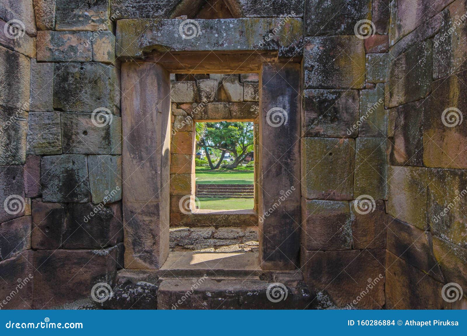 Pathway In Red Sandstone Canyon Mountain Background Stock Photo ...