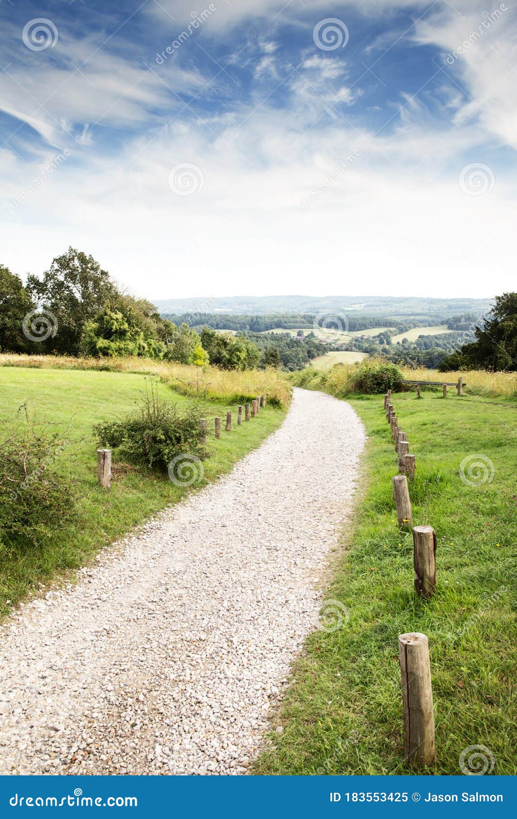 Pathway Down To the Surrey Countryside Stock Image - Image of outlook ...