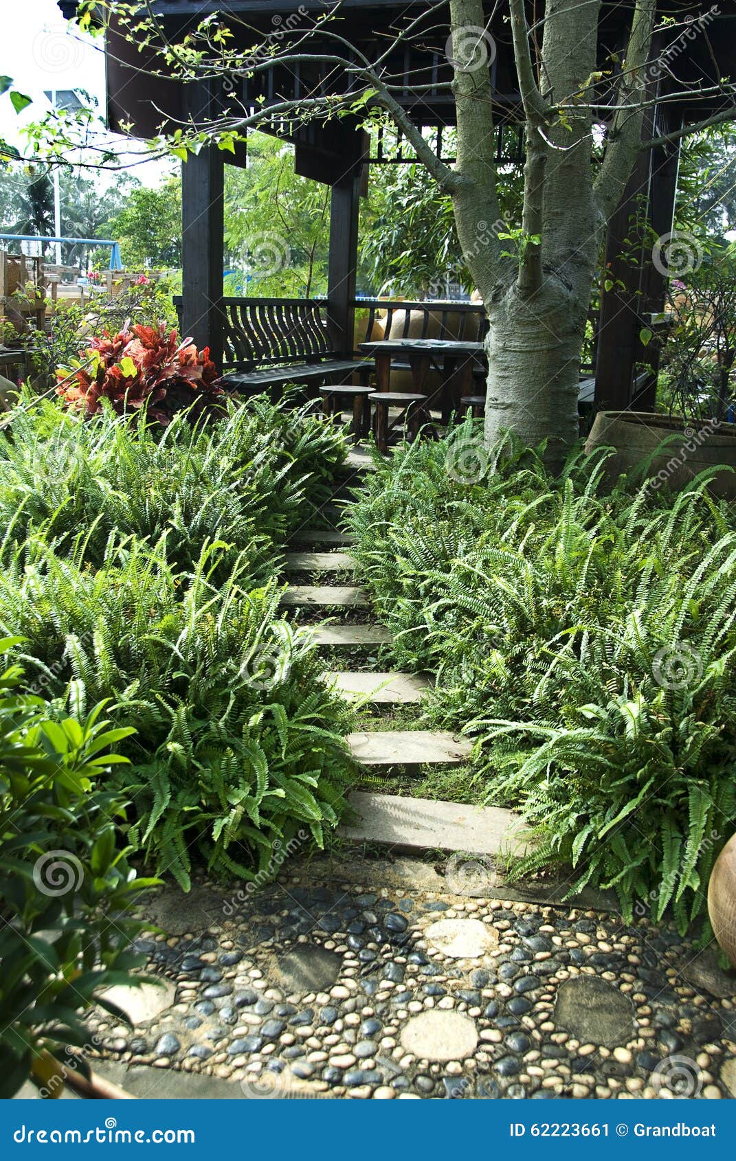 Pathway through Edible Garden Stock Image - Image of green, flourish ...