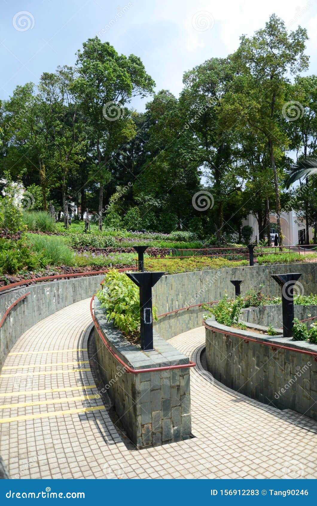 Pathway or Footpath in Fort Canning, Singapore Stock Image - Image of ...