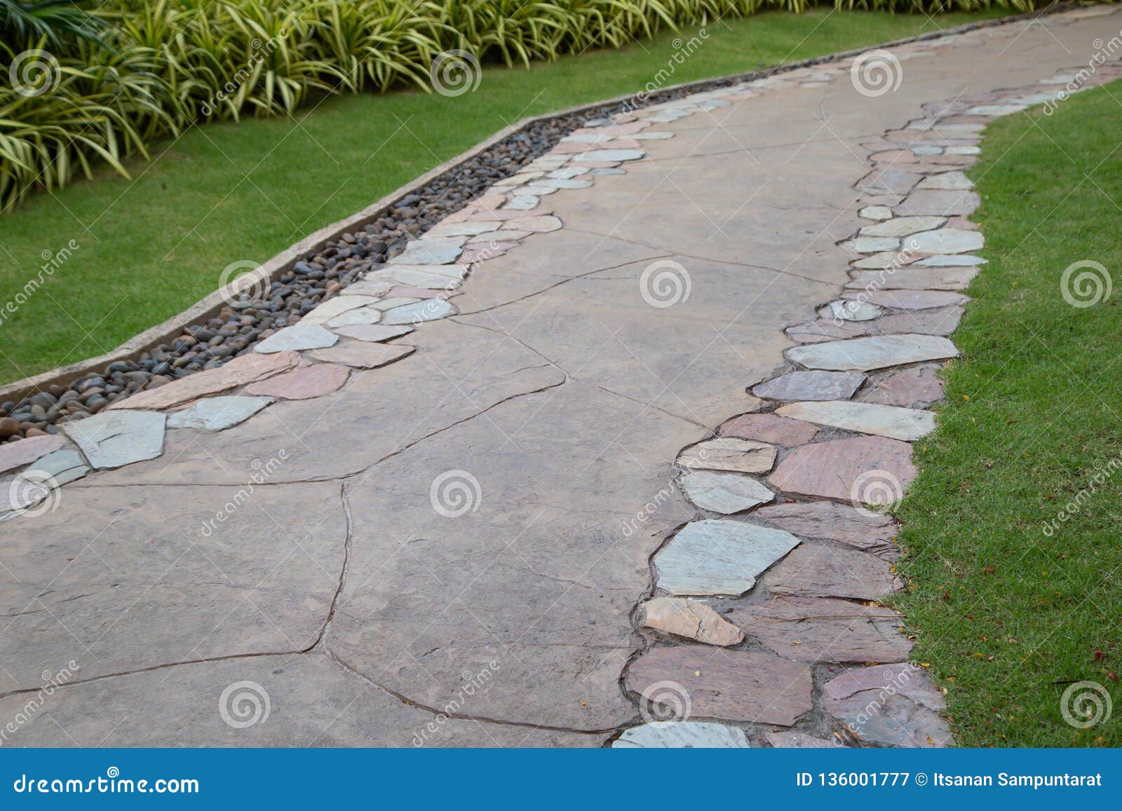 Pathway in the garden stock image. Image of beautiful - 136001777