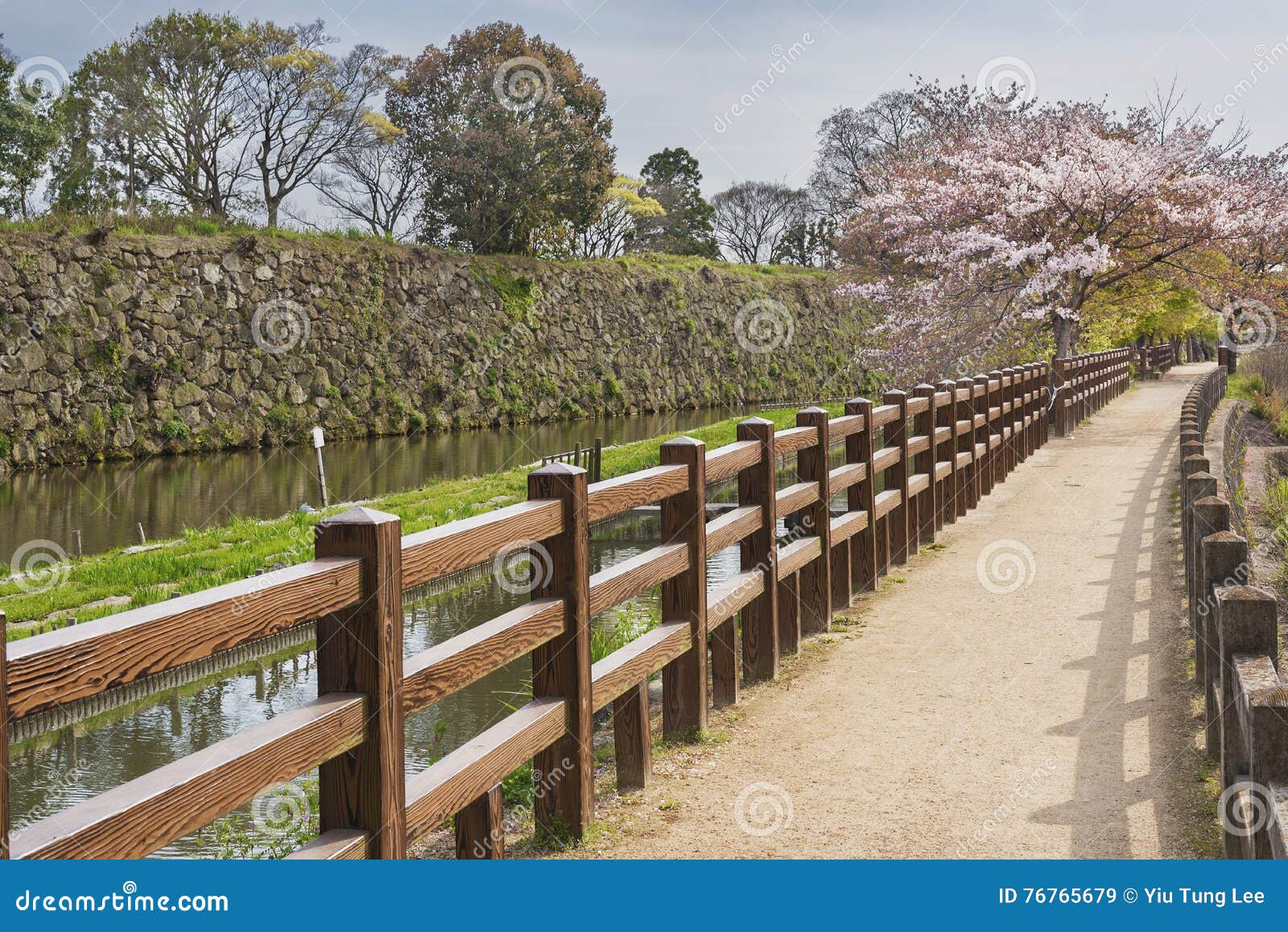 Pathway in garden stock image. Image of himeji, path - 76765679