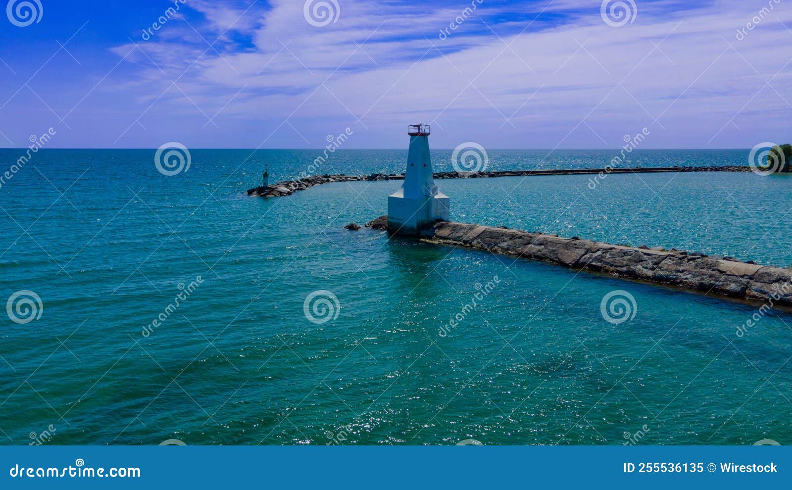 Pathway Going through the Lighthouse Stock Image - Image of beach ...