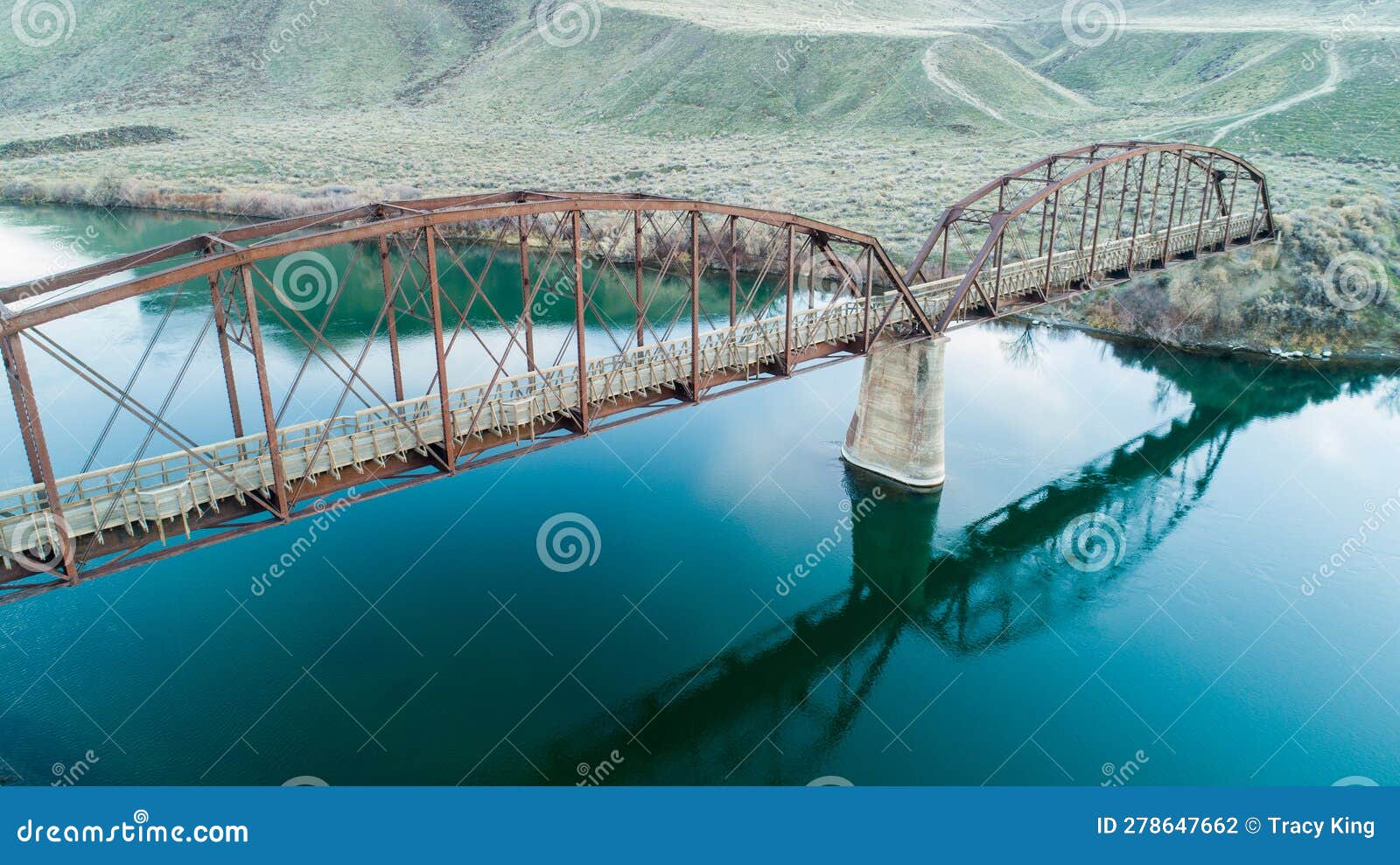 Pathway Going Over Water Via Way of Bridge Stock Photo - Image of ...