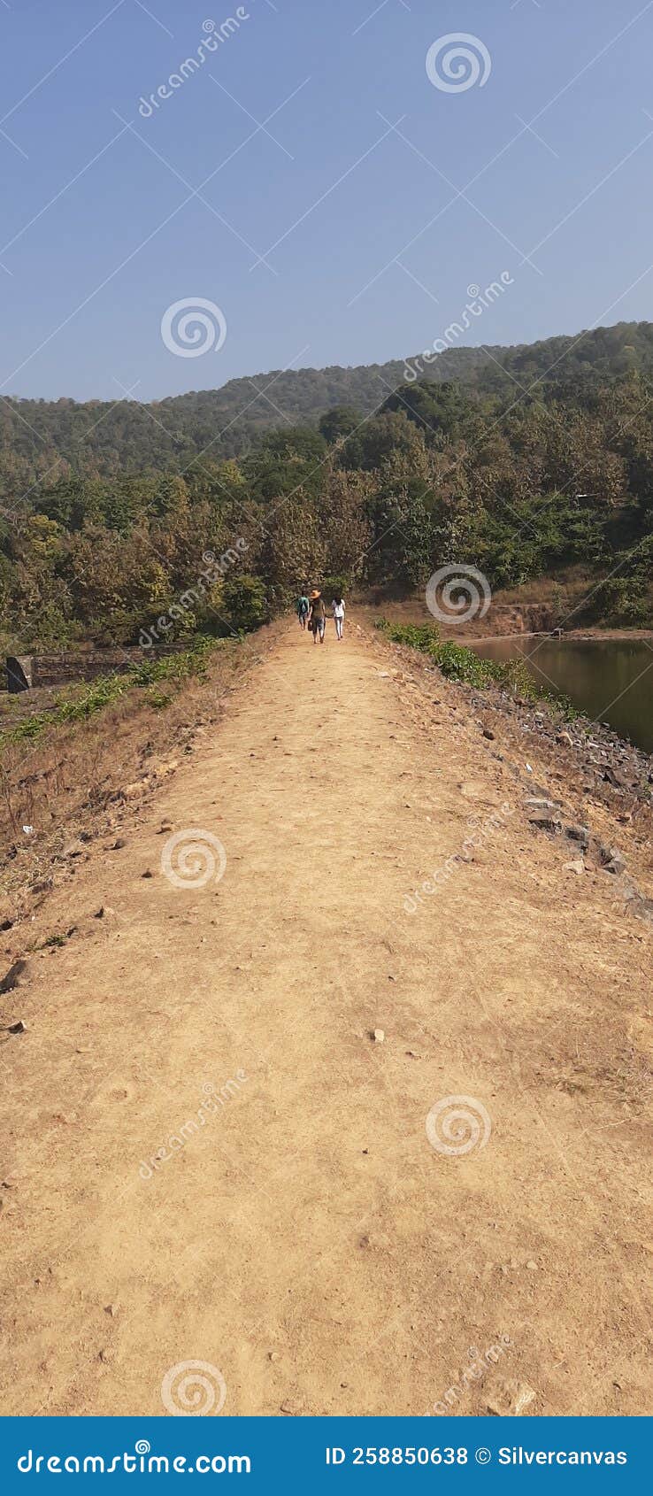 A Pathway Going To the Village Scene Stock Photo - Image of geology ...
