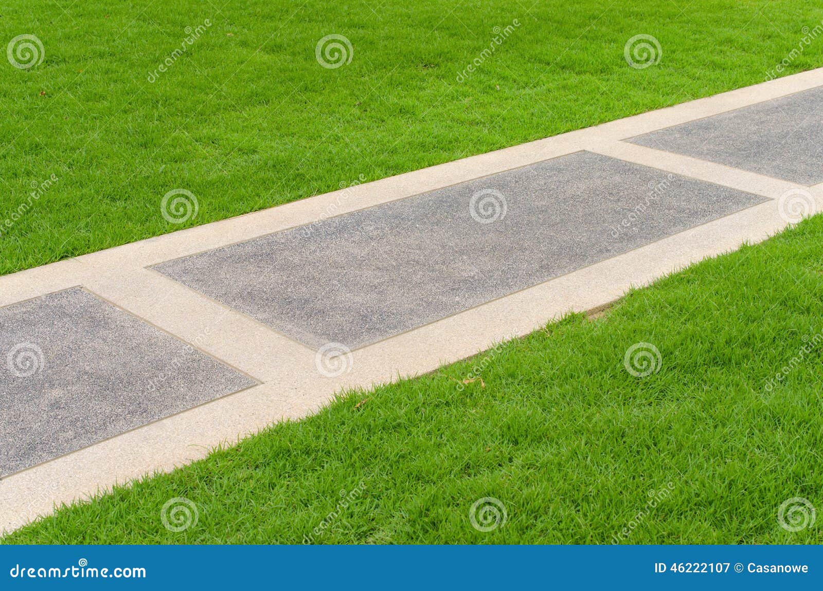 Pathway with Green Grass in Park Stock Image - Image of design, green ...