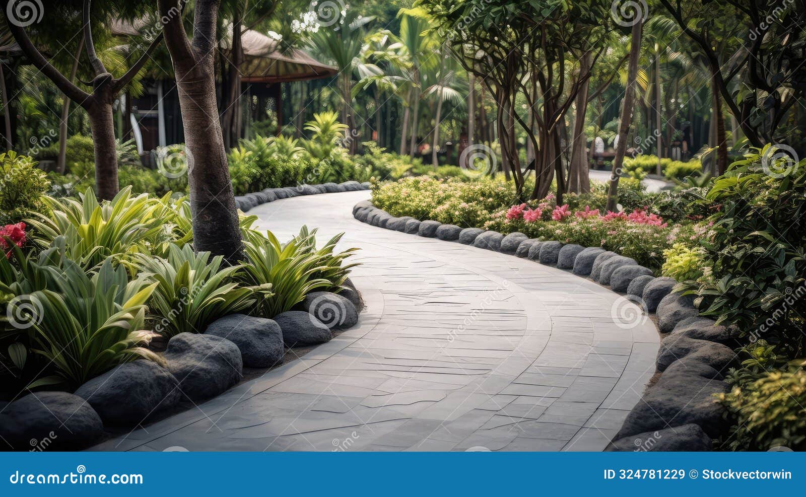 Pathway grey granite stock illustration. Illustration of design - 324781229