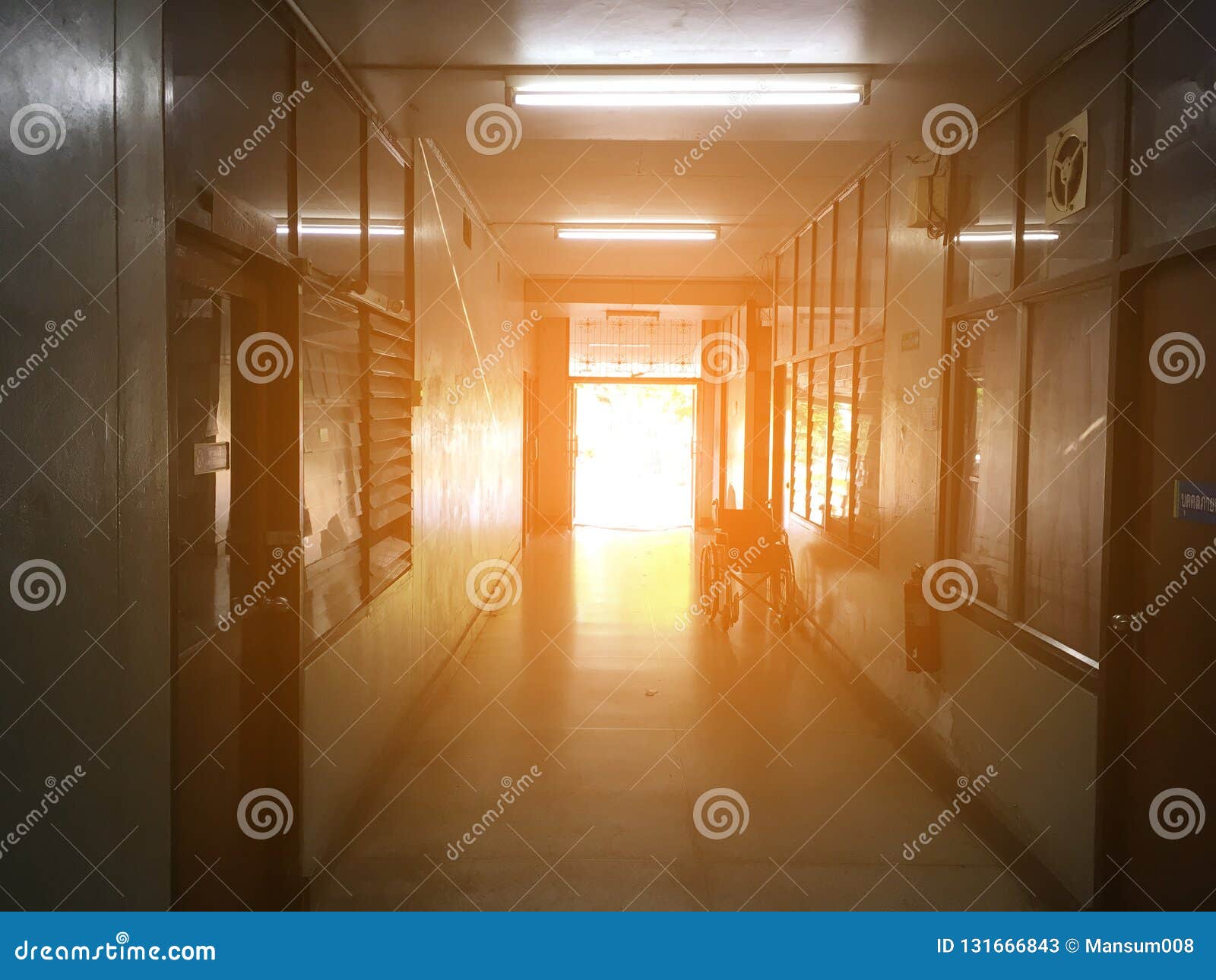 Pathway in hospital stock image. Image of hospital, walkway - 131666843