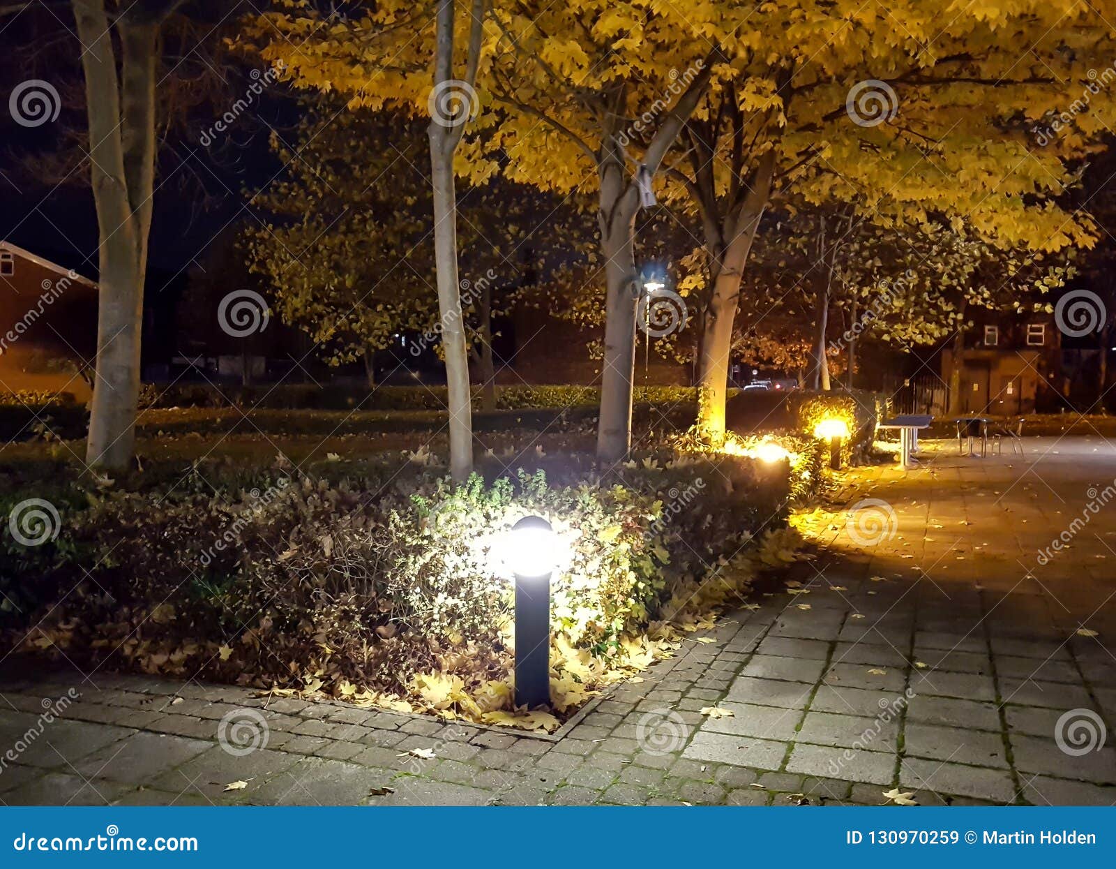 Pathway with Light stock image. Image of night, town - 130970259