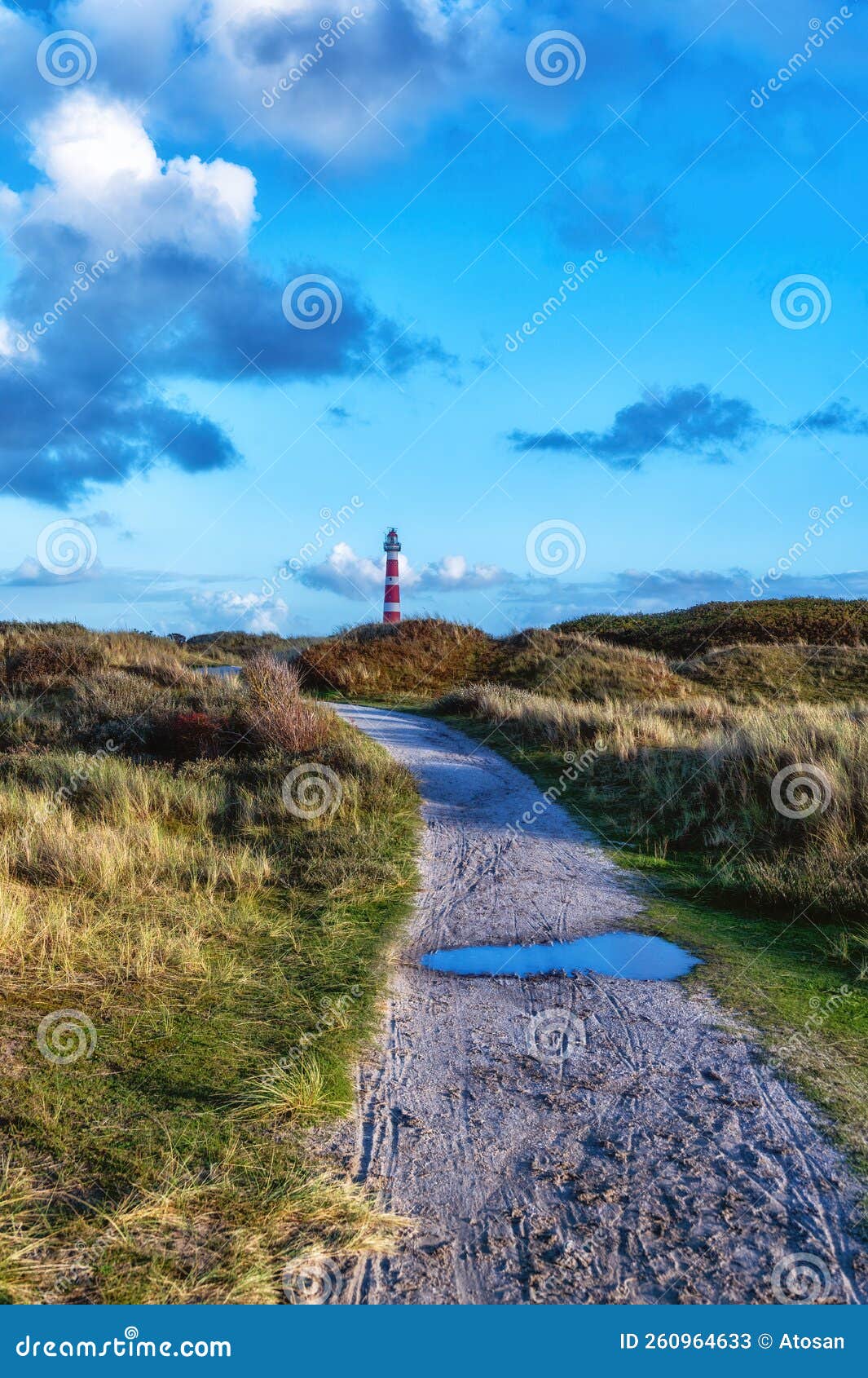 Pathway Lighthouse Ameland Netherlands Stock Image - Image of ancient ...