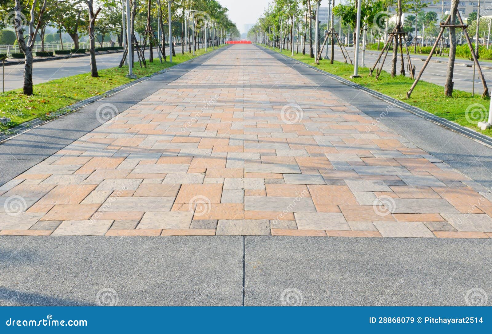 Pathway Made of Stone Blocks Stock Image - Image of full, footpath ...