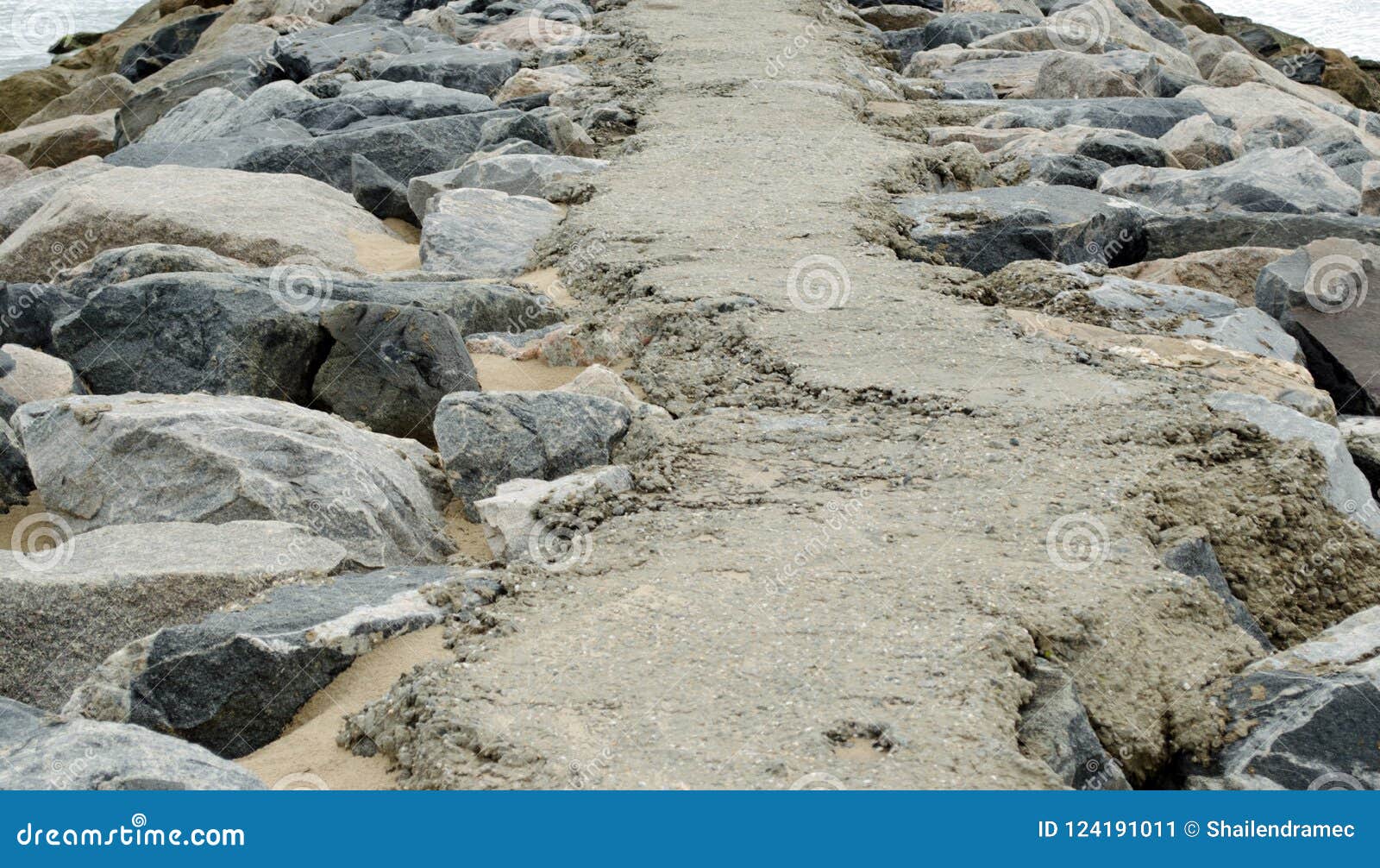 Pathway Madeup of Stone at Beach Stock Image - Image of madeup, walk ...