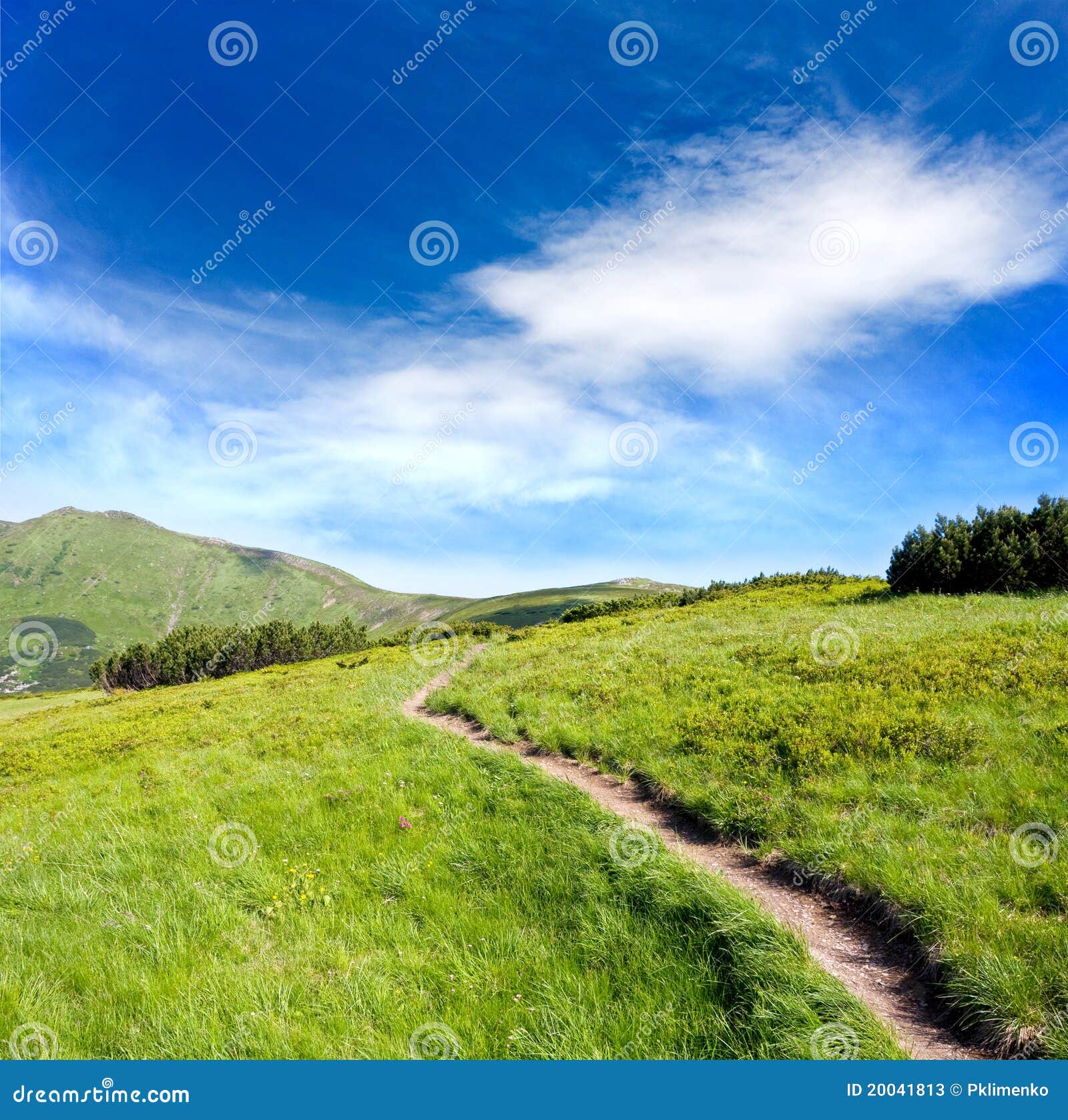 Pathway in mountains stock image. Image of scenery, freedom - 20041813