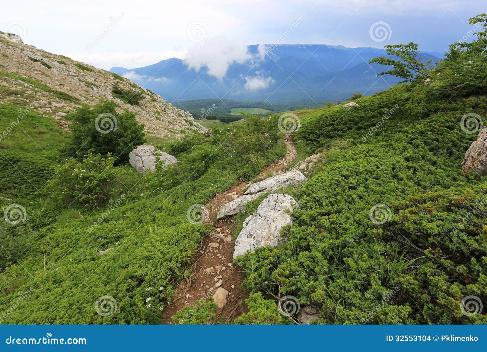 Pathway in mountains stock photo. Image of peak, countryside - 32553104