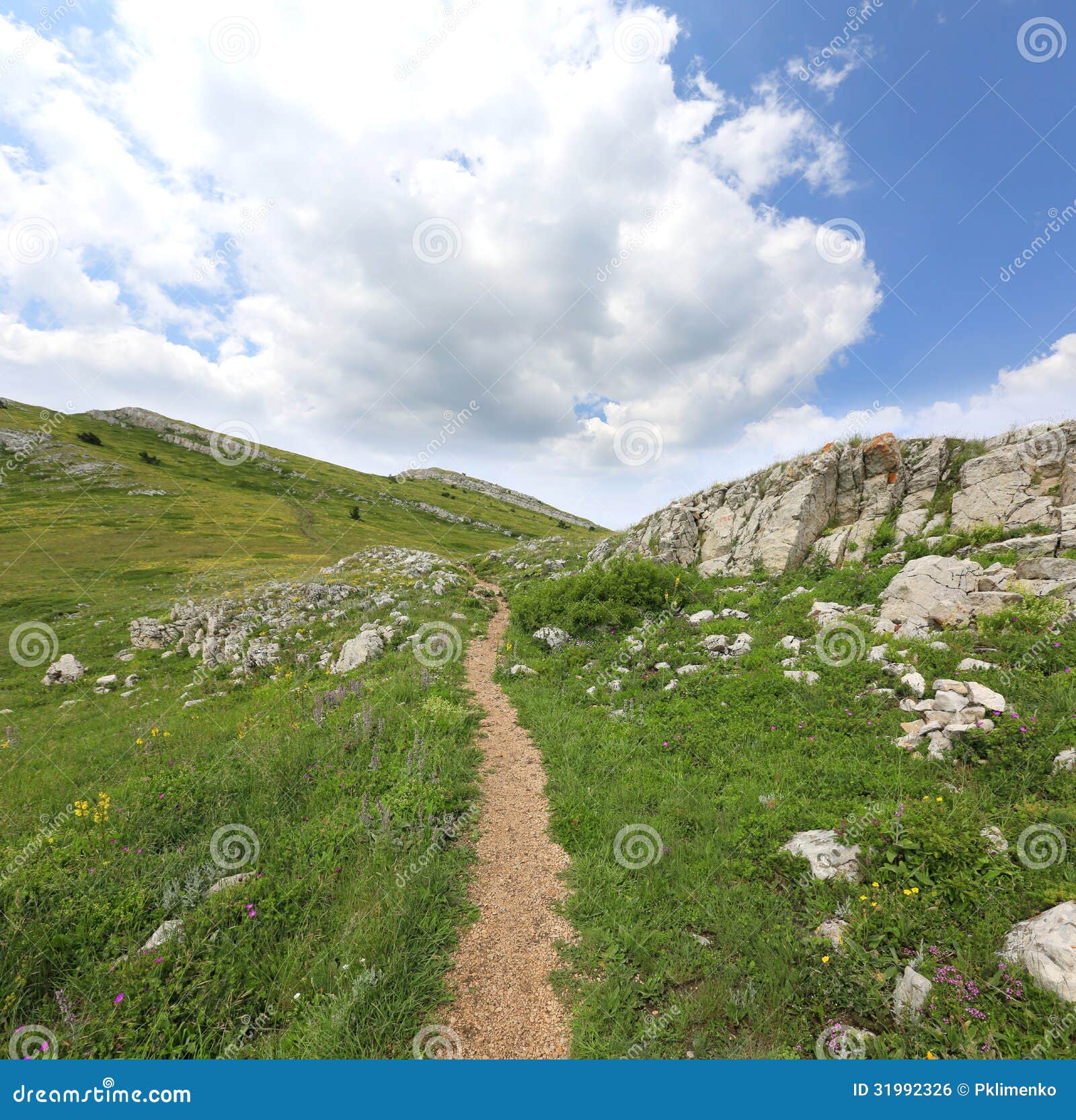 Pathway in mountains stock photo. Image of life, path - 31992326