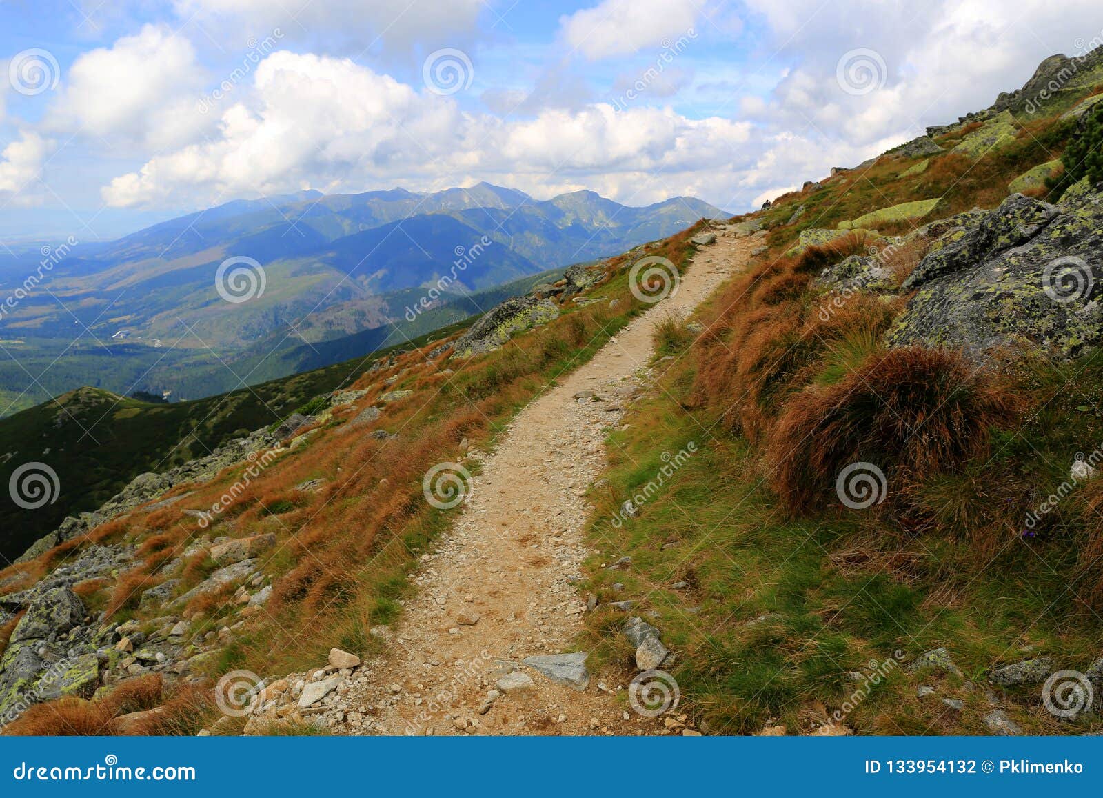 Pathway in mountains stock photo. Image of hike, high - 133954132