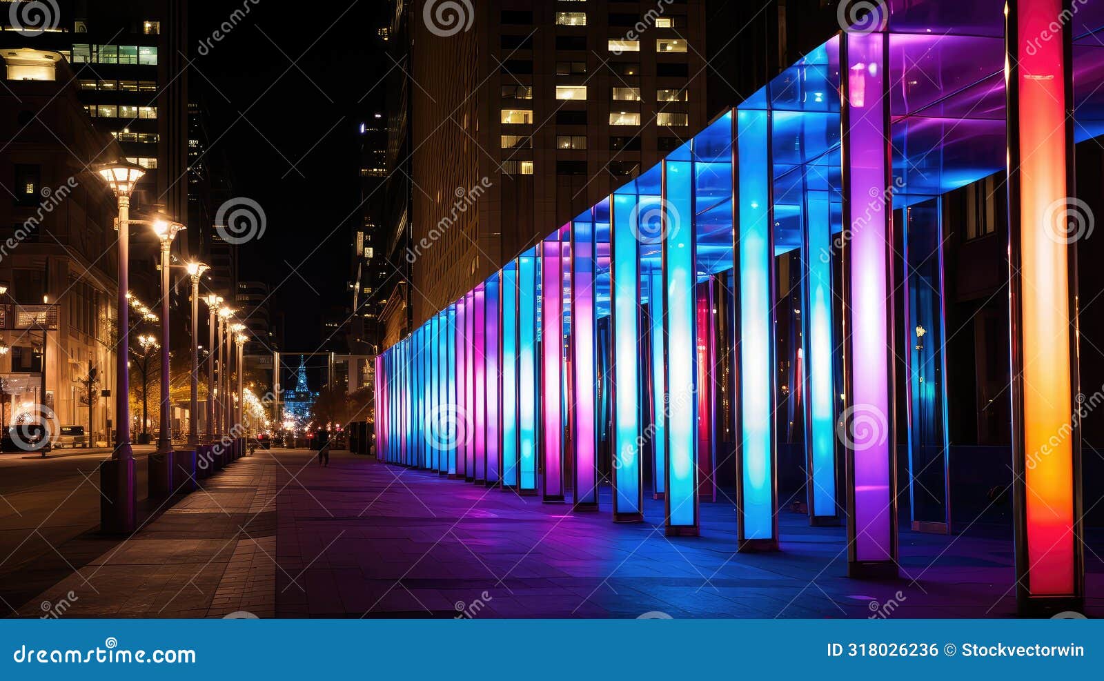 Pathway Outdoor Lighting Stock Illustration | CartoonDealer.com #318026236