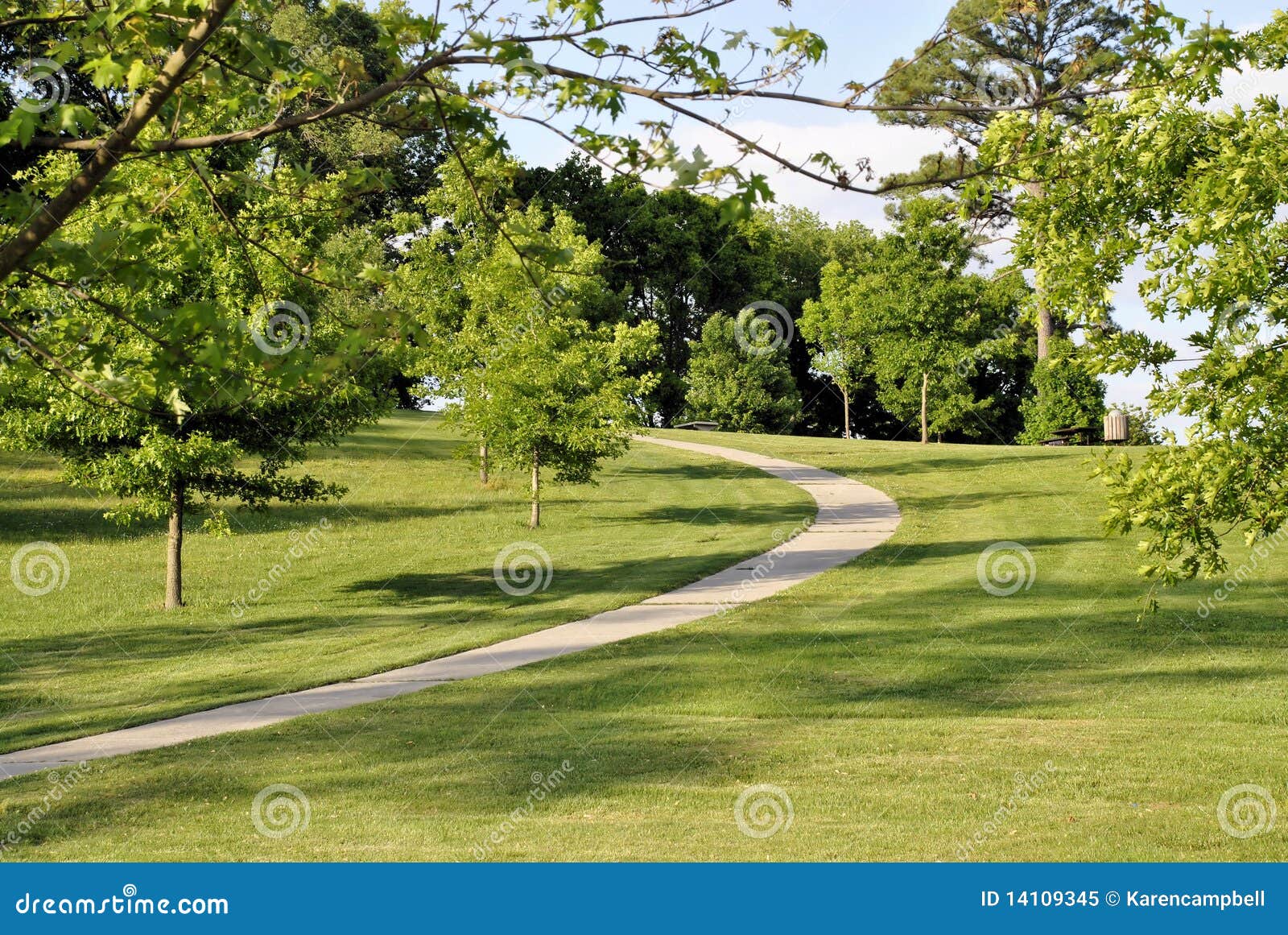 Pathway through park stock image. Image of countryside - 14109345