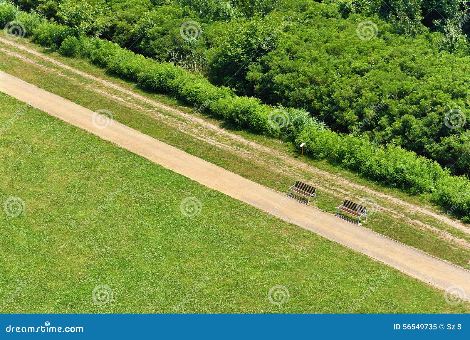 Pathway in the Park, Plan View Stock Image - Image of bush, nature ...
