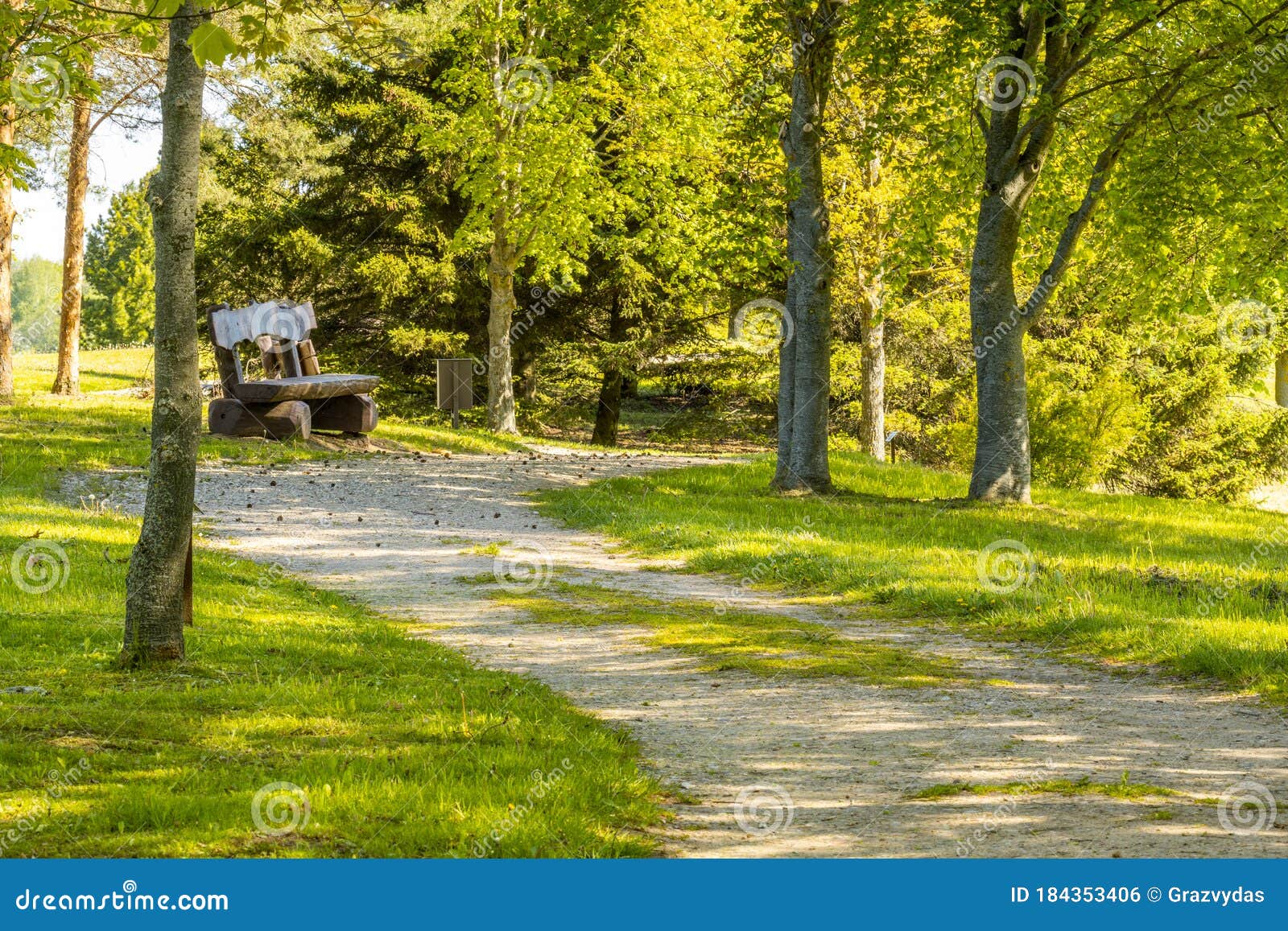 Pathway in a Peaceful Green Park Stock Photo - Image of route, outside ...