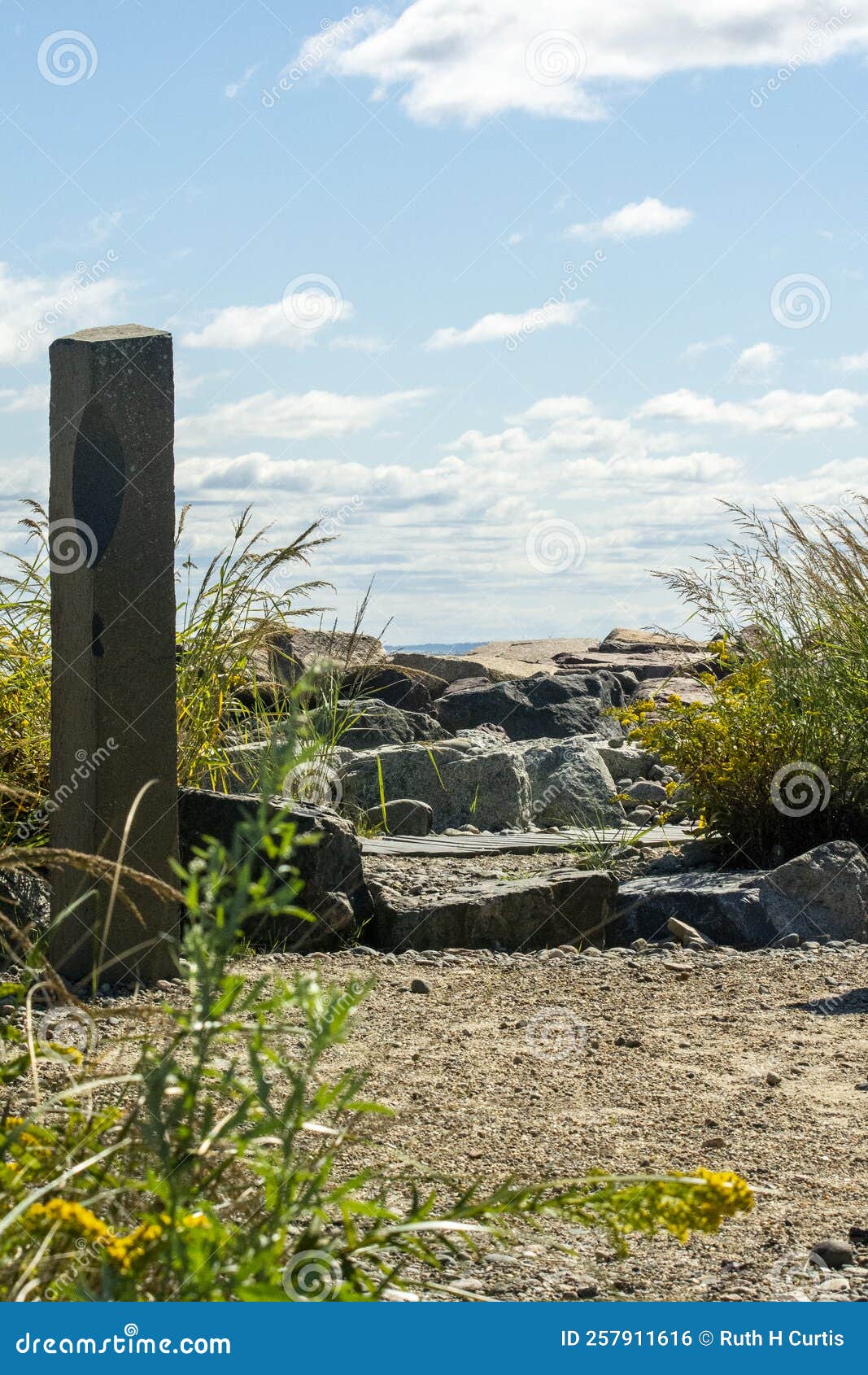 Pathway of Pebbles and Rocks To the Beach Stock Photo - Image of ...