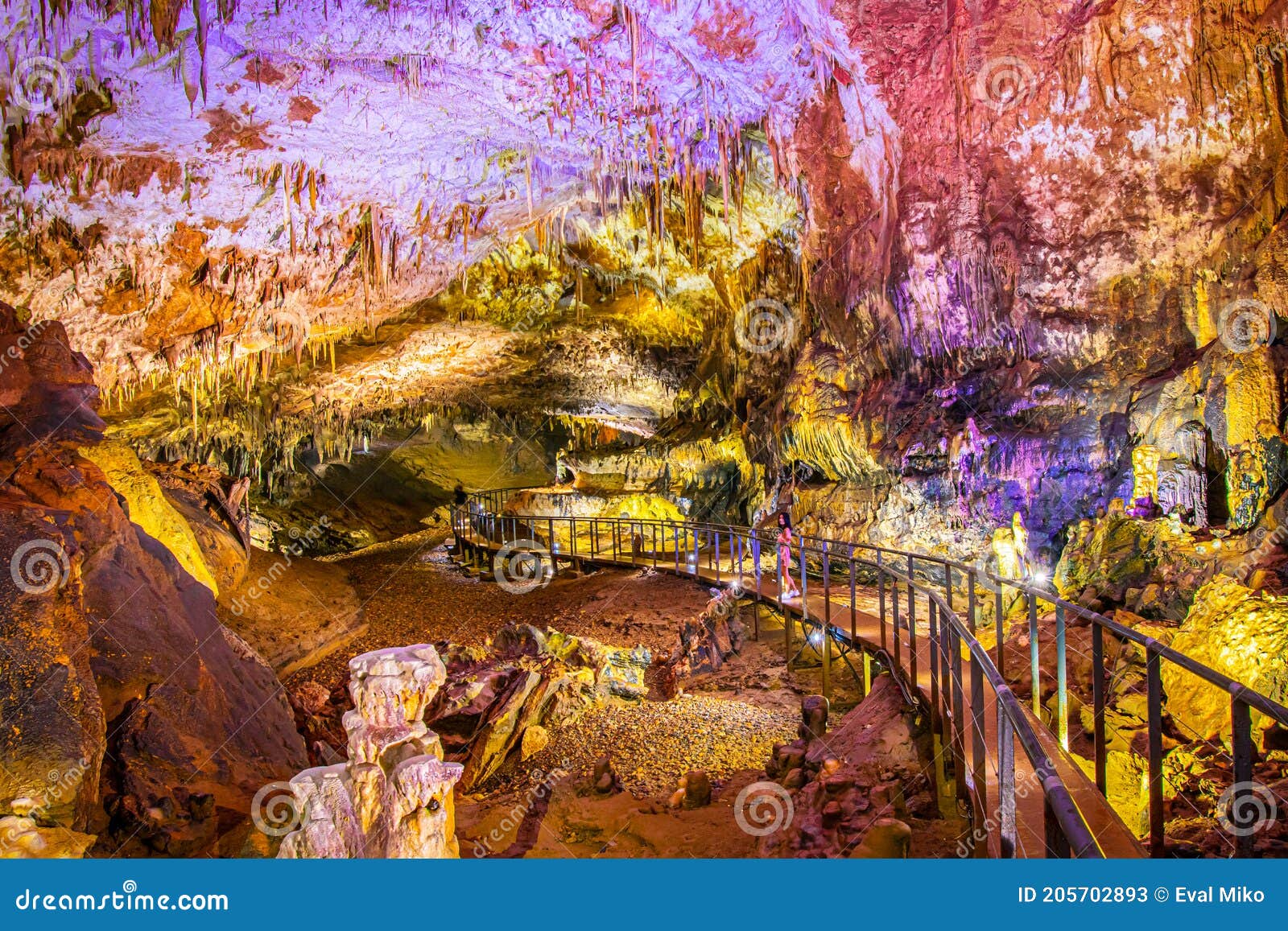 Pathway in Prometheus cave stock image. Image of mystery - 205702893