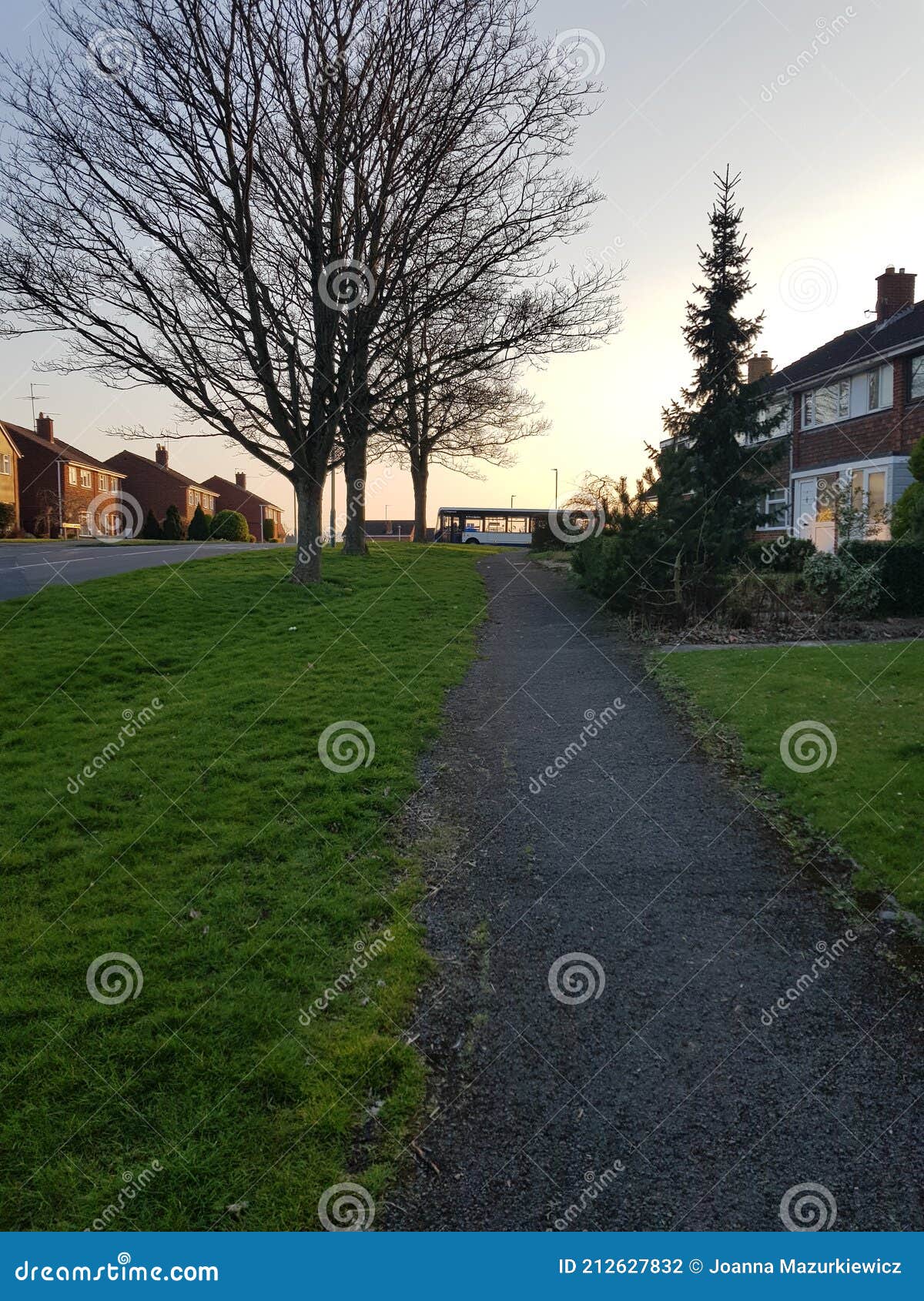 Pathway in Residential Area Stock Photo - Image of house, pathway ...