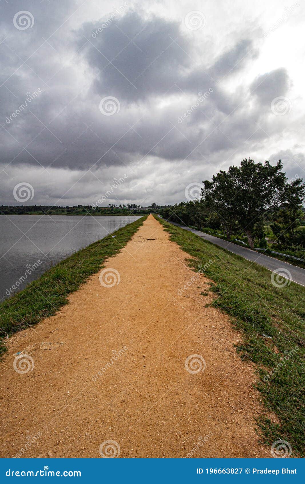 Pathway on riverbed stock image. Image of nature, infrastructure ...