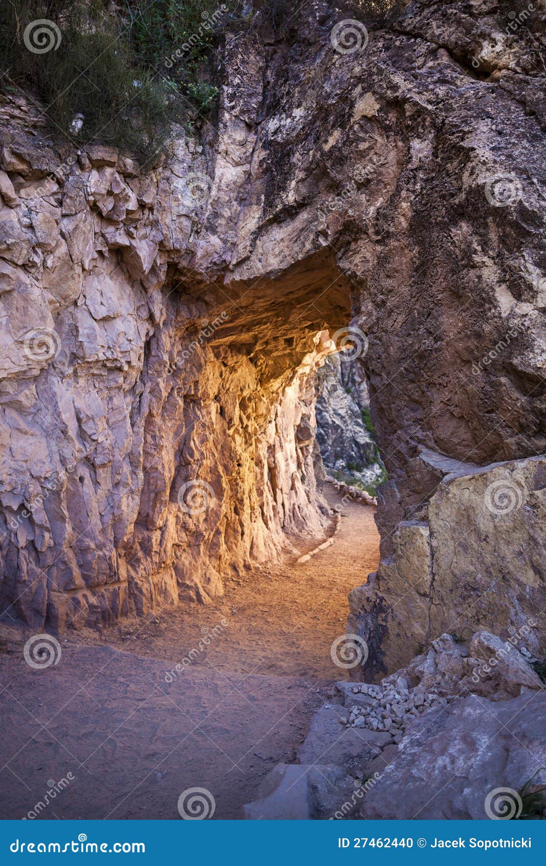 Pathway through Rock Wall stock photo. Image of desert - 27462440