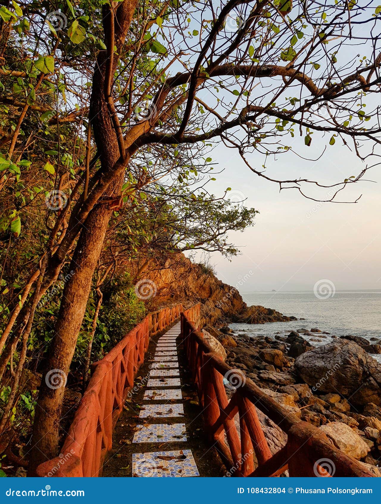 The Pathway is by the Seashore Stock Photo - Image of thailand, beach ...