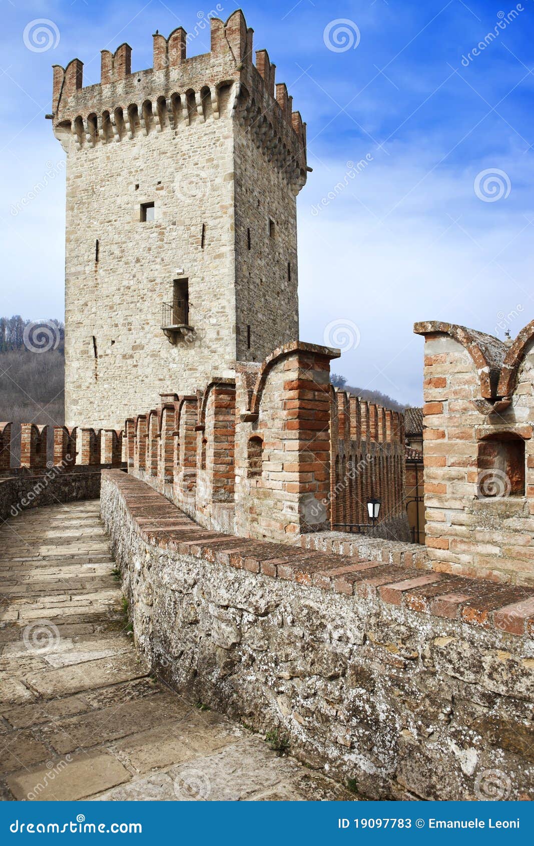 Pathway To a Medieval Tower in Vigoleno Castle Stock Image - Image of ...