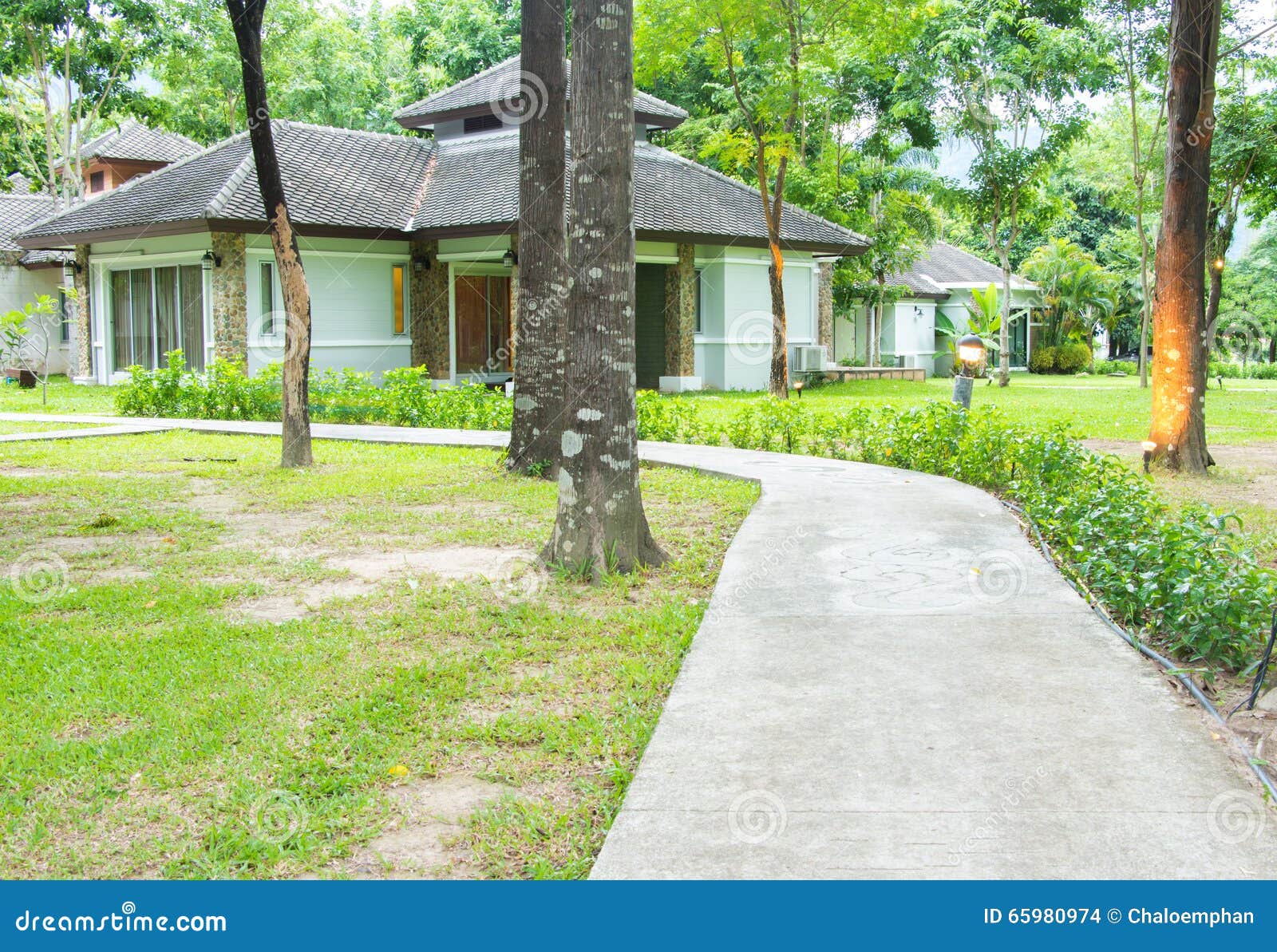 Pathway In Residential Area Stock Photo | CartoonDealer.com #212627832