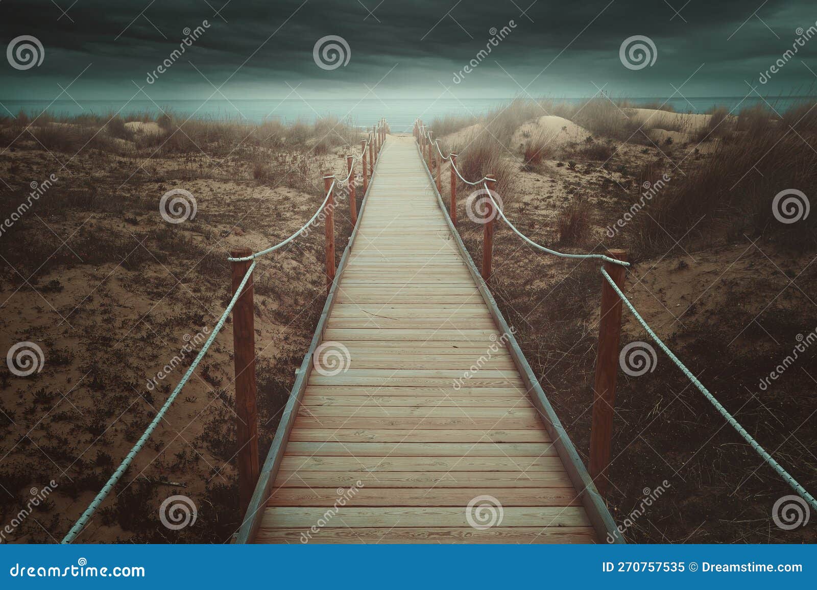 Pathway To the Sea. Dramatic Cloudscape Stock Image - Image of pathway ...