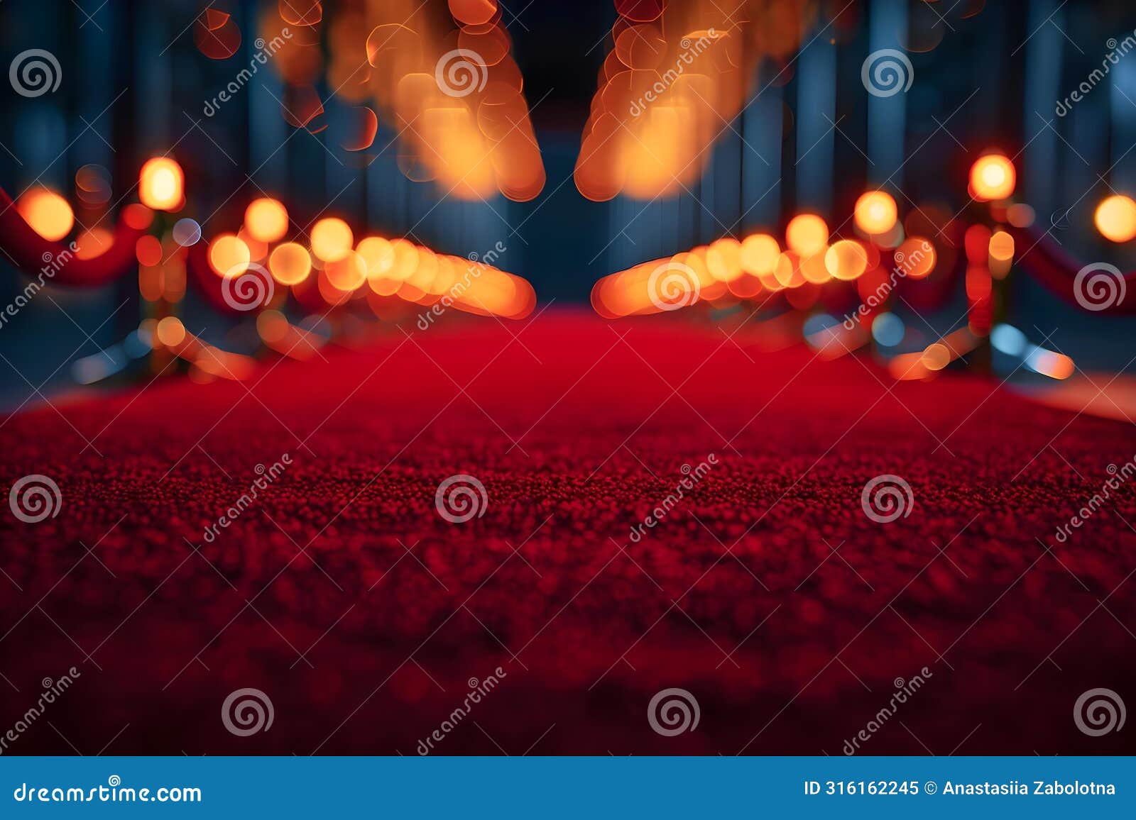 Pathway To Success: Red Carpet on Dark Background. Concept Success ...
